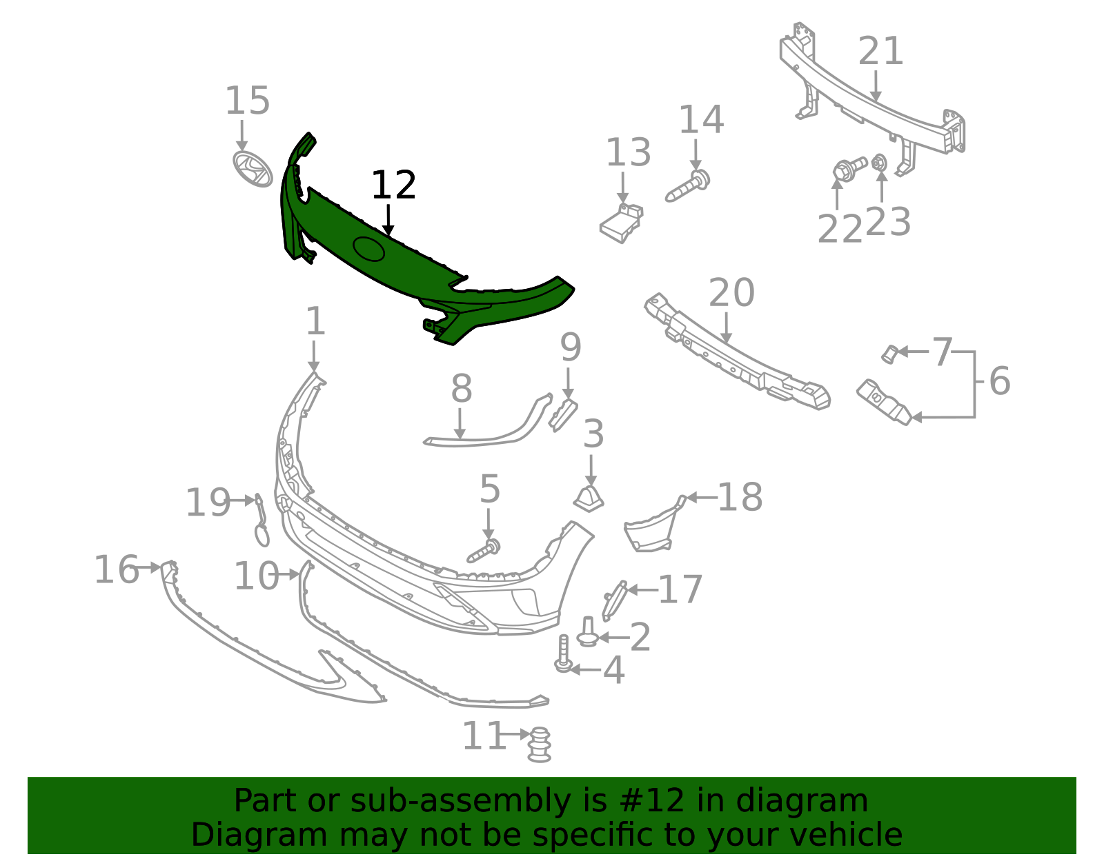 2022-2023 Hyundai Kona Upper Cover 86550-J9CA0--AS | OEM Parts Online