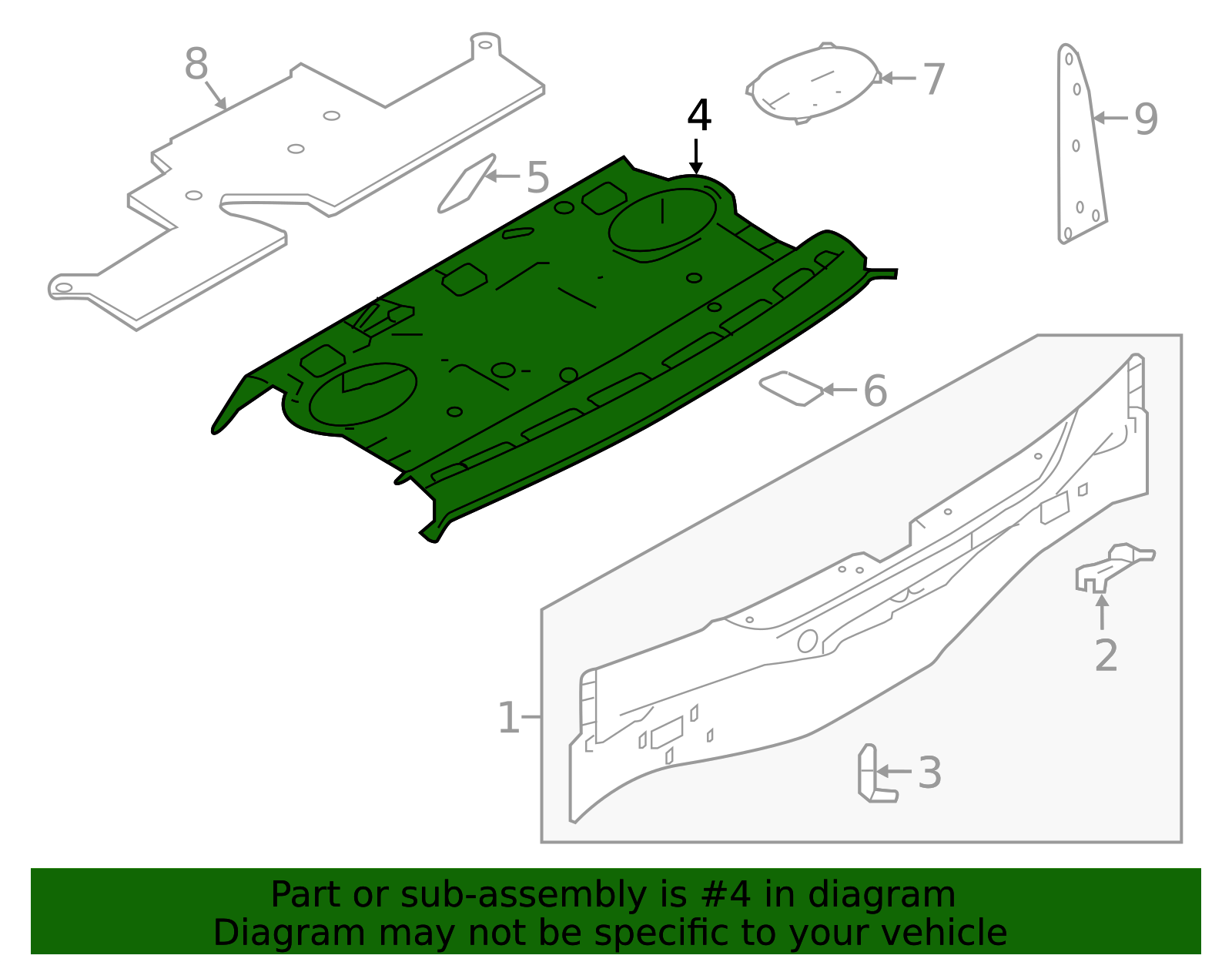 2019-2025 Nissan Altima Package Tray 79400-9HE0A | My Nissan Part