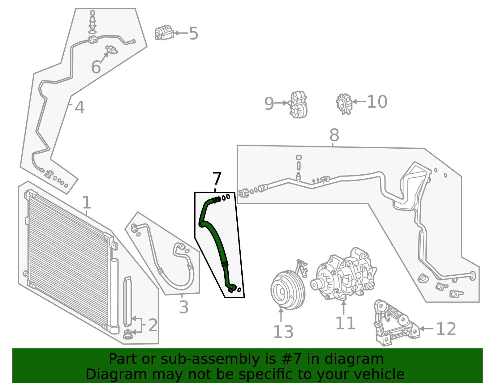 88704-0E320 - High-Quality A/C Refrigerant Suction Hose for 2020-2022 ...