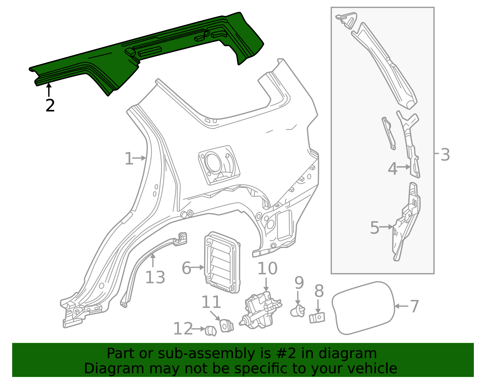 61018-35010 - Roof Side Rail 2025 Toyota 4Runner | Longo Toyota Parts