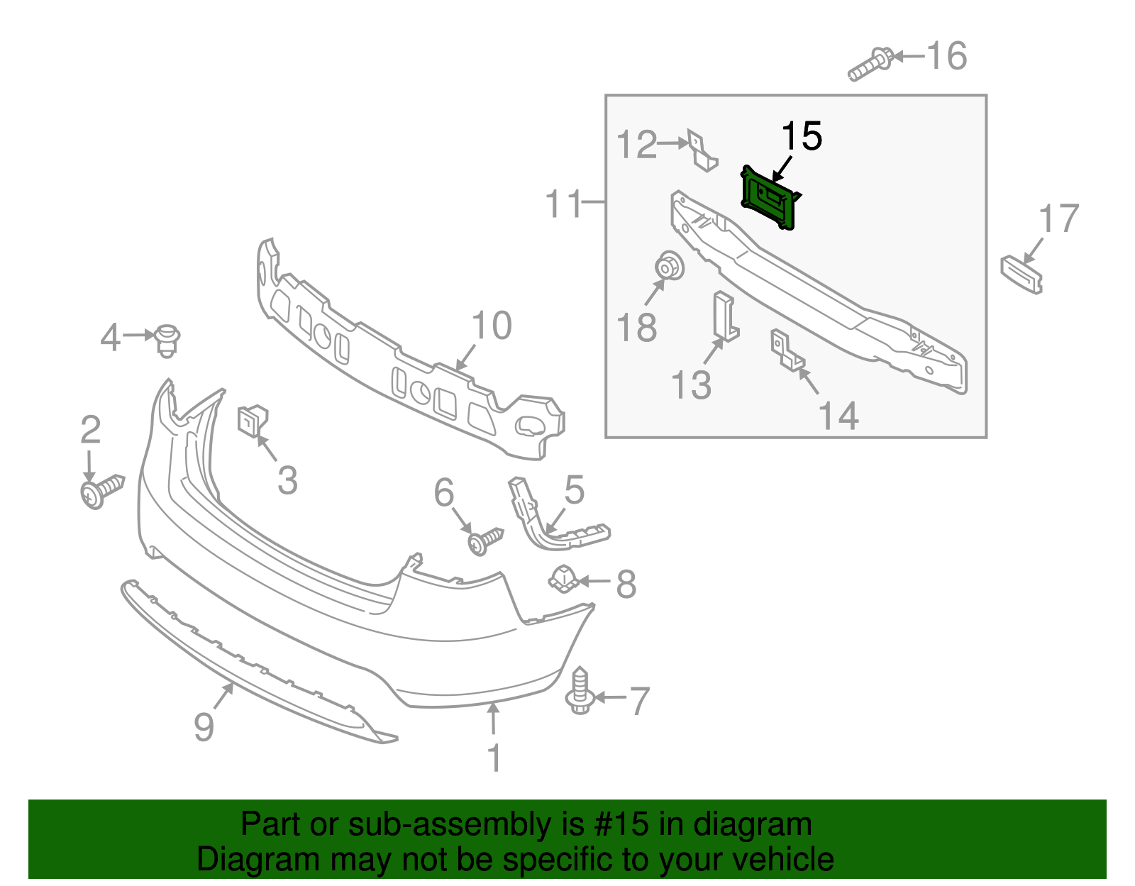 86642-1M000 - Bumper Bracket 2010-2013 Kia Forte | Kia.Parts Store