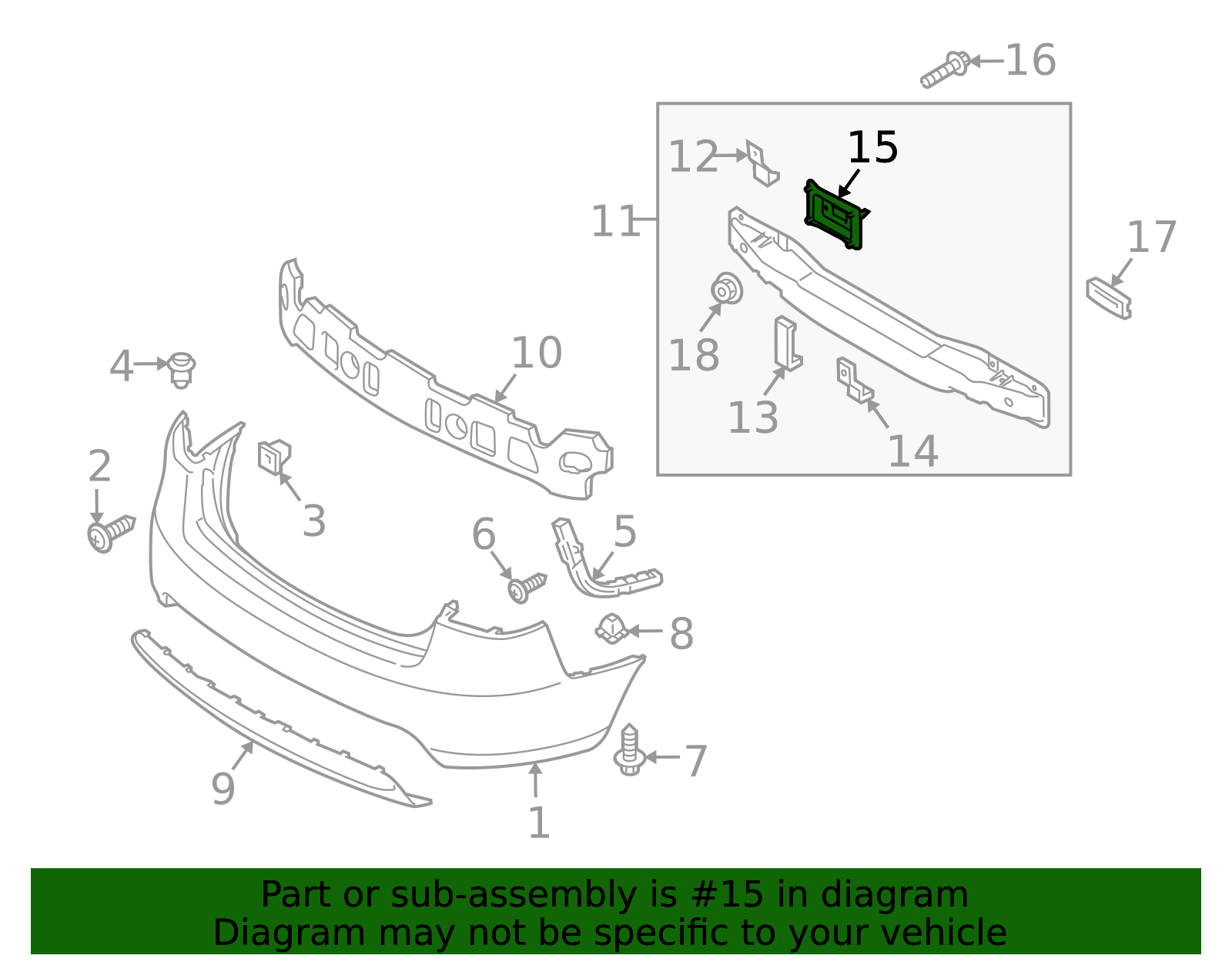 86642-1M000 - Bumper Bracket 2010-2013 Kia Forte | Kia.Parts Store