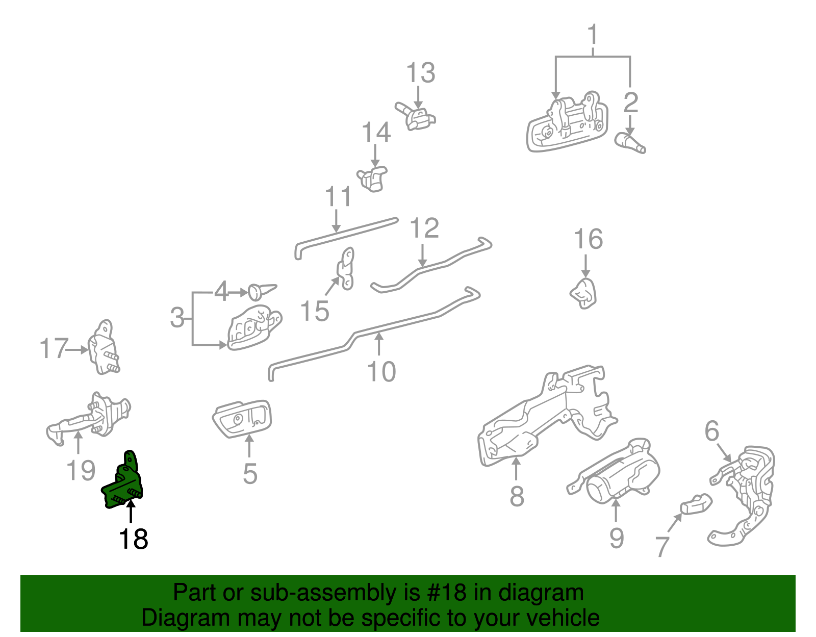 68780-07010 - 1995-2007 Toyota - Hinge | Discount Parts Monster