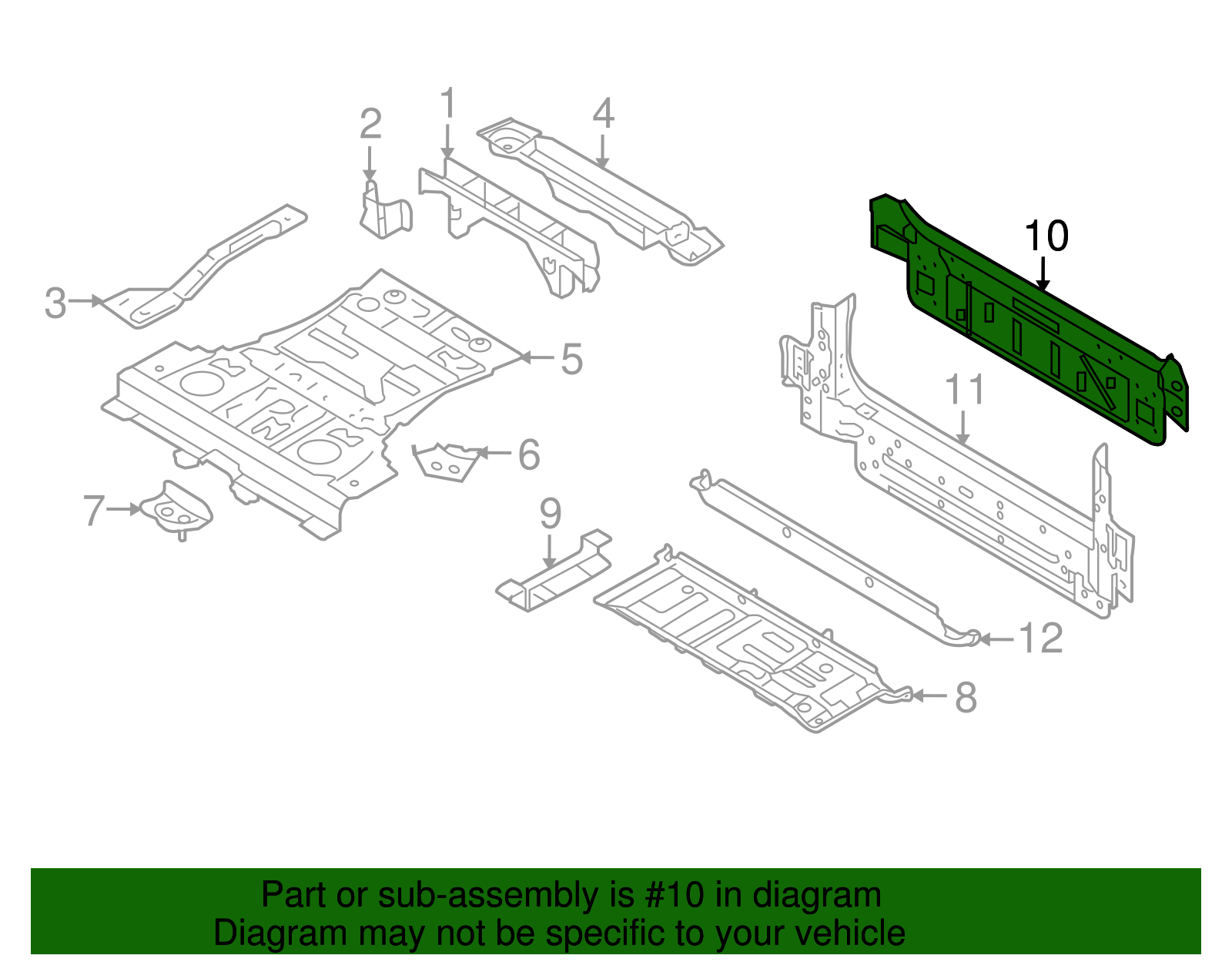 41347174418 - 2007-2018 BMW X5 Rear Body Panel (41-34-7-174-418) | BMW ...