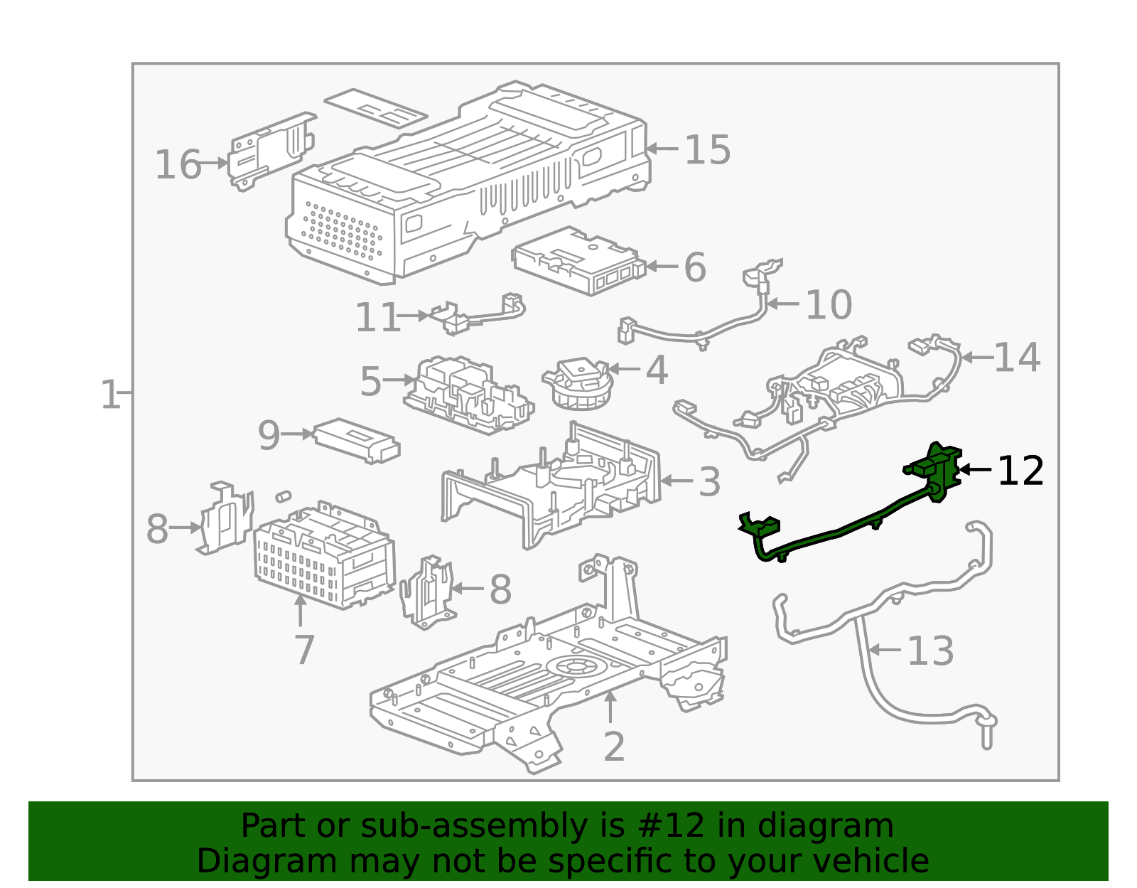 2016-2018 GM High Voltage Battery Disconnect Cable 23368329 | Courtesy ...
