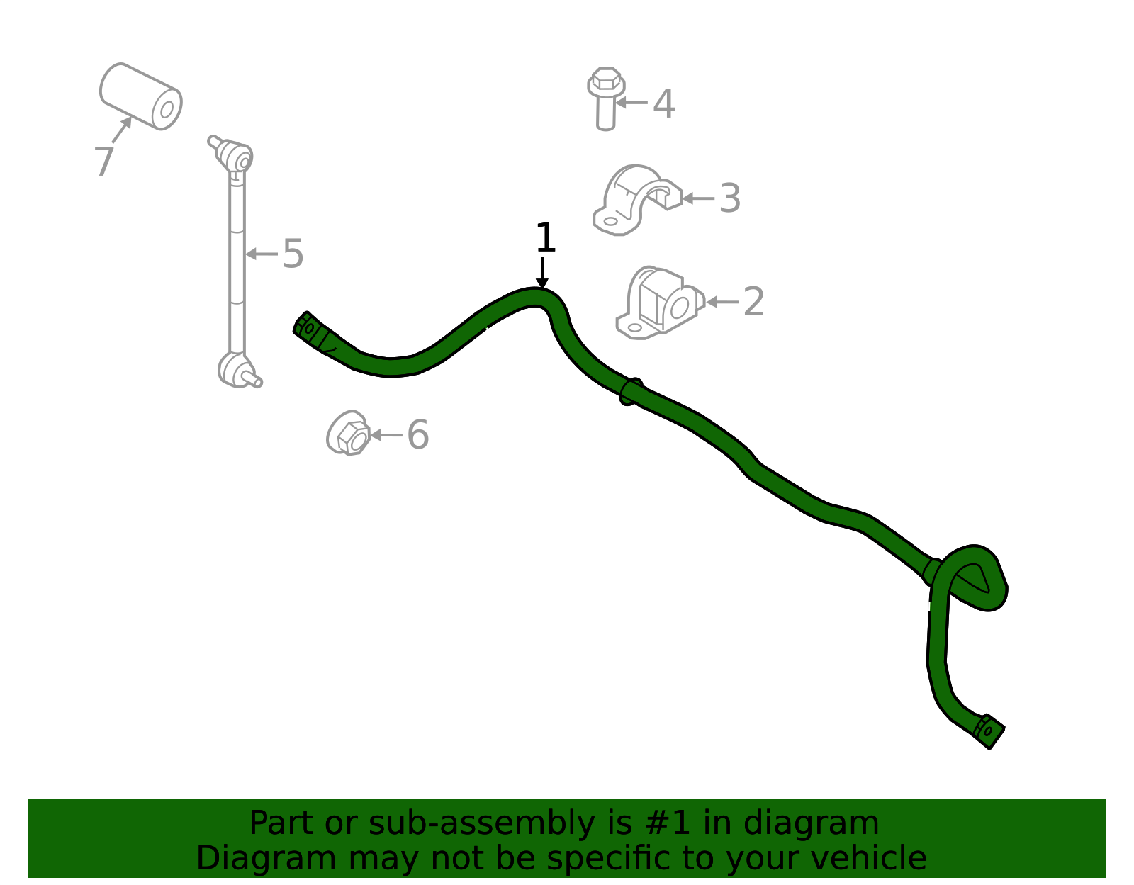 C1BZ-5482-C - 2016-2019 Ford Fiesta - Stabilizer Bar | Dealer Auto Parts