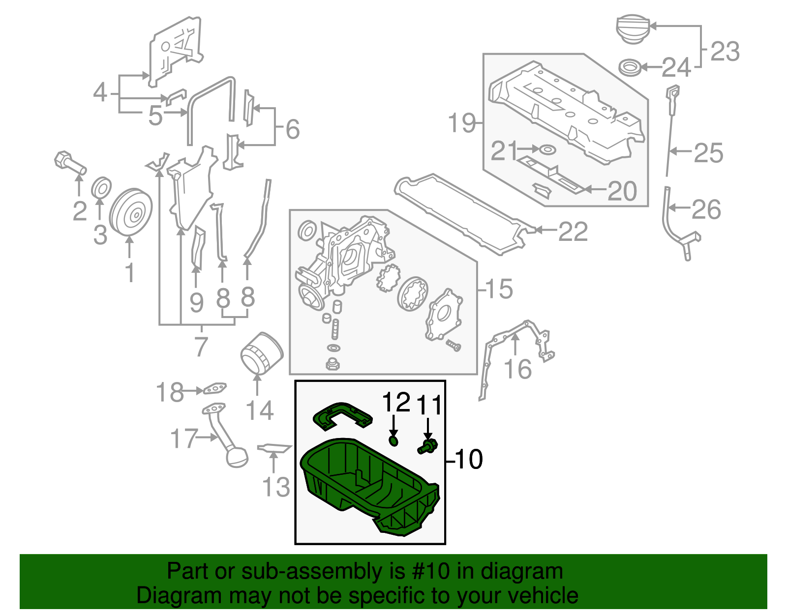 21510-26601 - Oil Pan 2006-2011 Kia | Kia.Parts Store