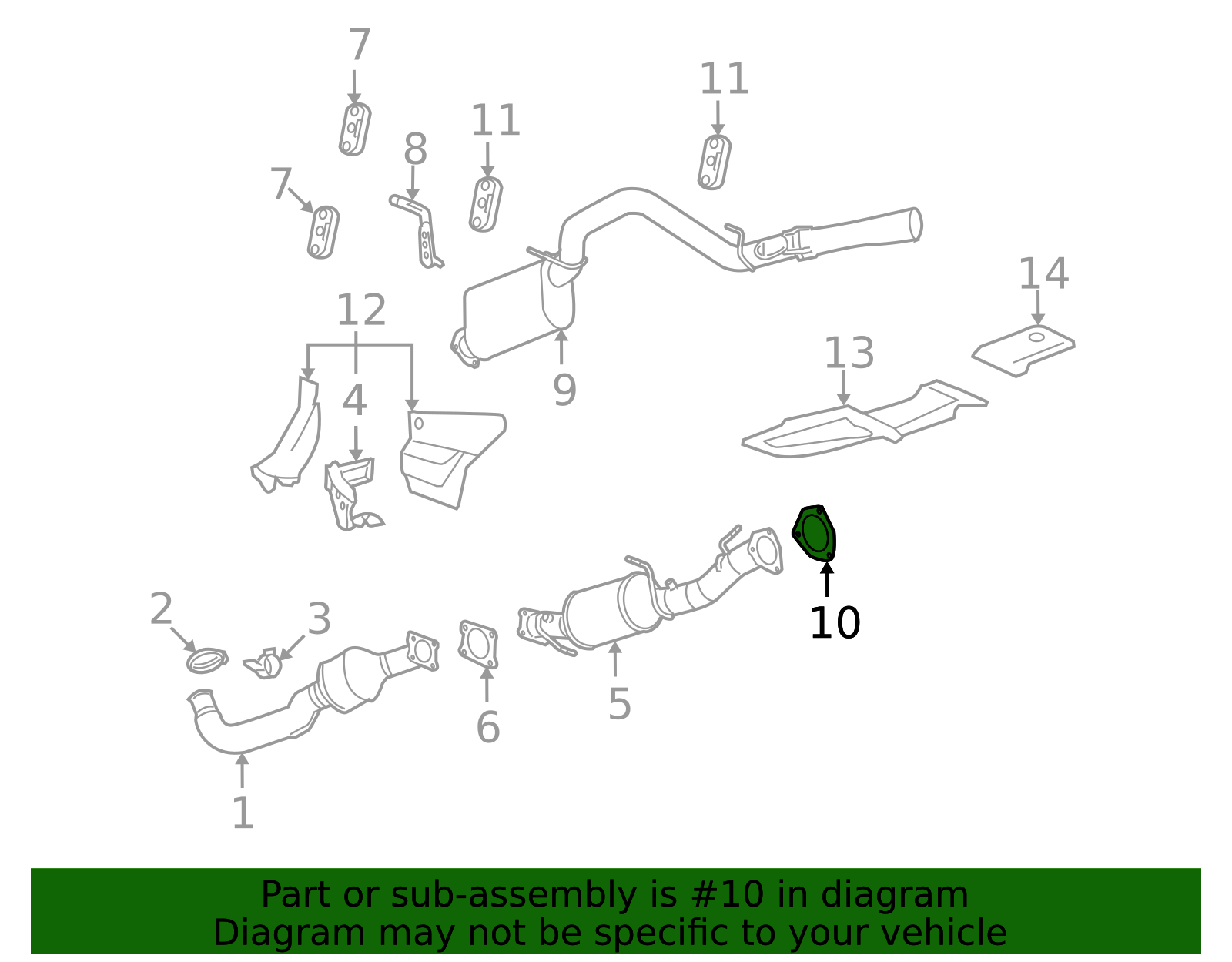 2007-2010 GM Muffler & Pipe Gasket 15876234 GM | GMPartsDirect.com