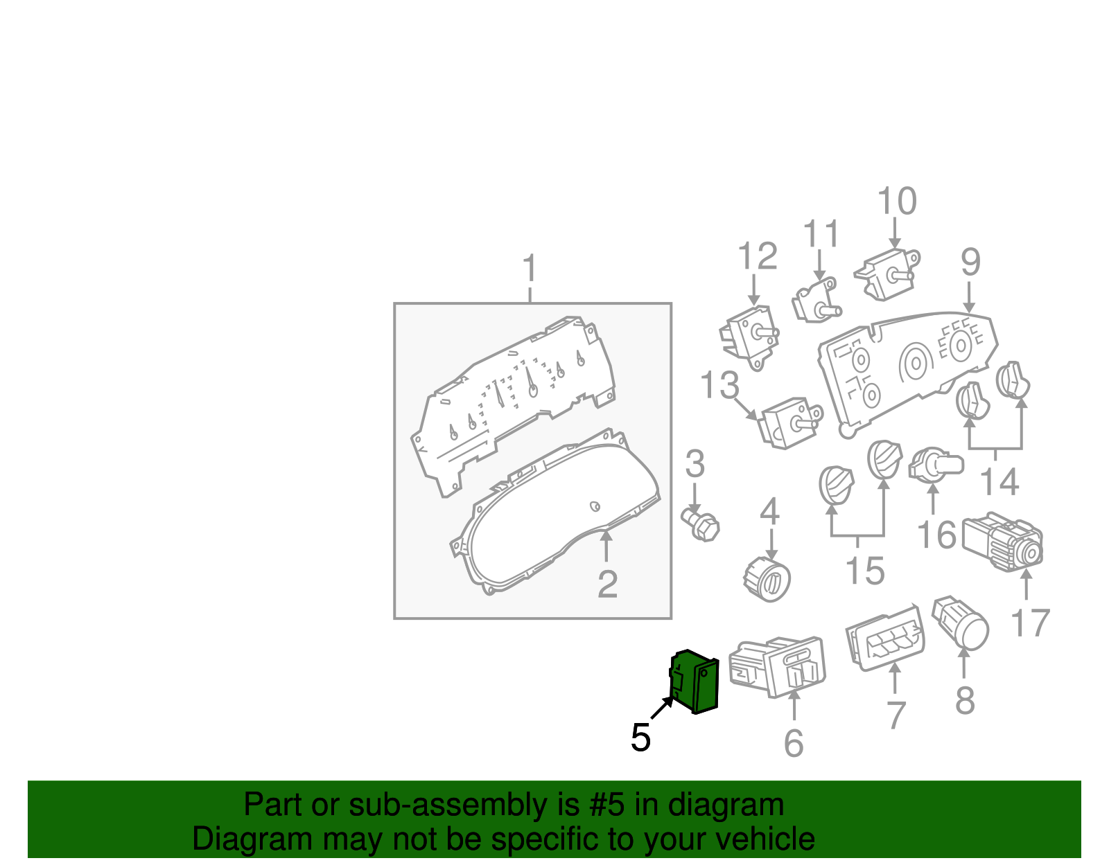 2009-2019 Ford Instrument Light Rheostat 9C2Z-11691-AA | Ford OEM Parts ...