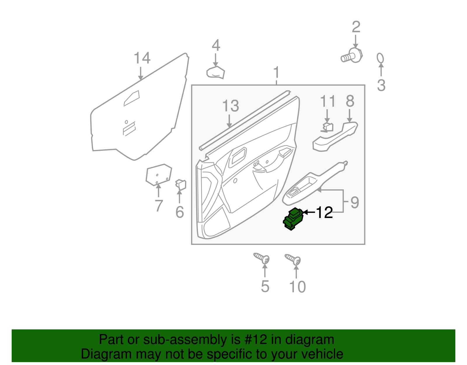93580-1E000 - Hyundai Window Switch 2006-2009 Hyundai Accent ...