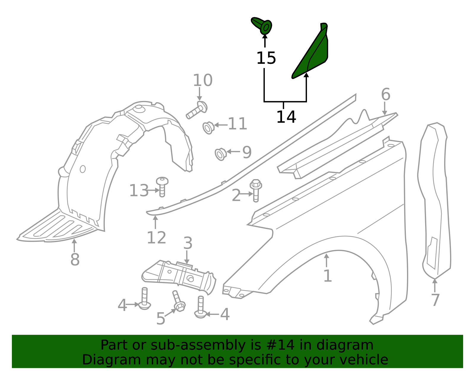 Hyundai - 86180-3V000 - Corner Trim - 2012-2013 Hyundai Azera | OEM ...