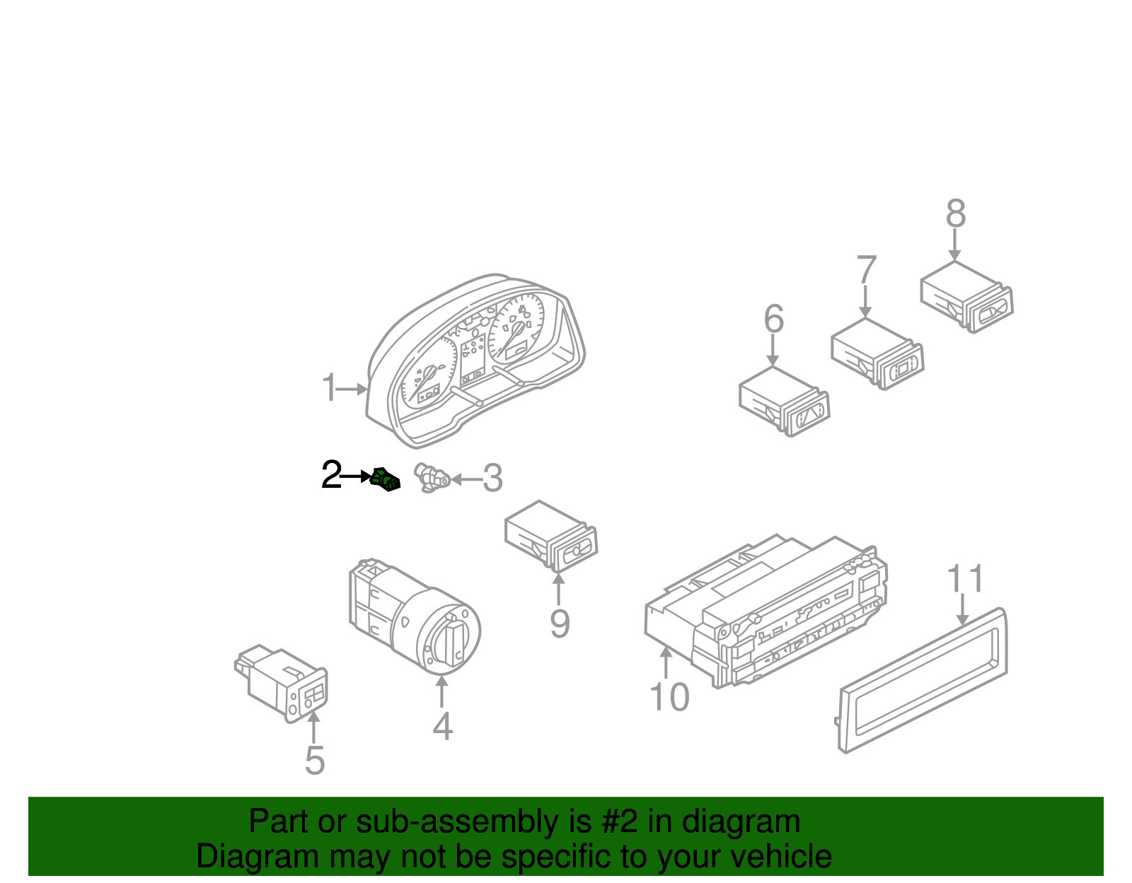 1J0-919-379-A - Ambient Temp Sensor 1998-2010 Volkswagen | Wolfsburg ...