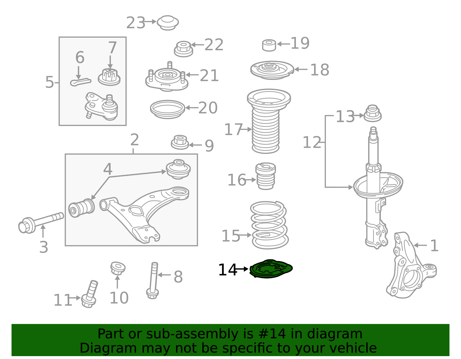 48158-12040 - Coil Spring Insulator (Left, Right, Front, Lower) - 2008 ...