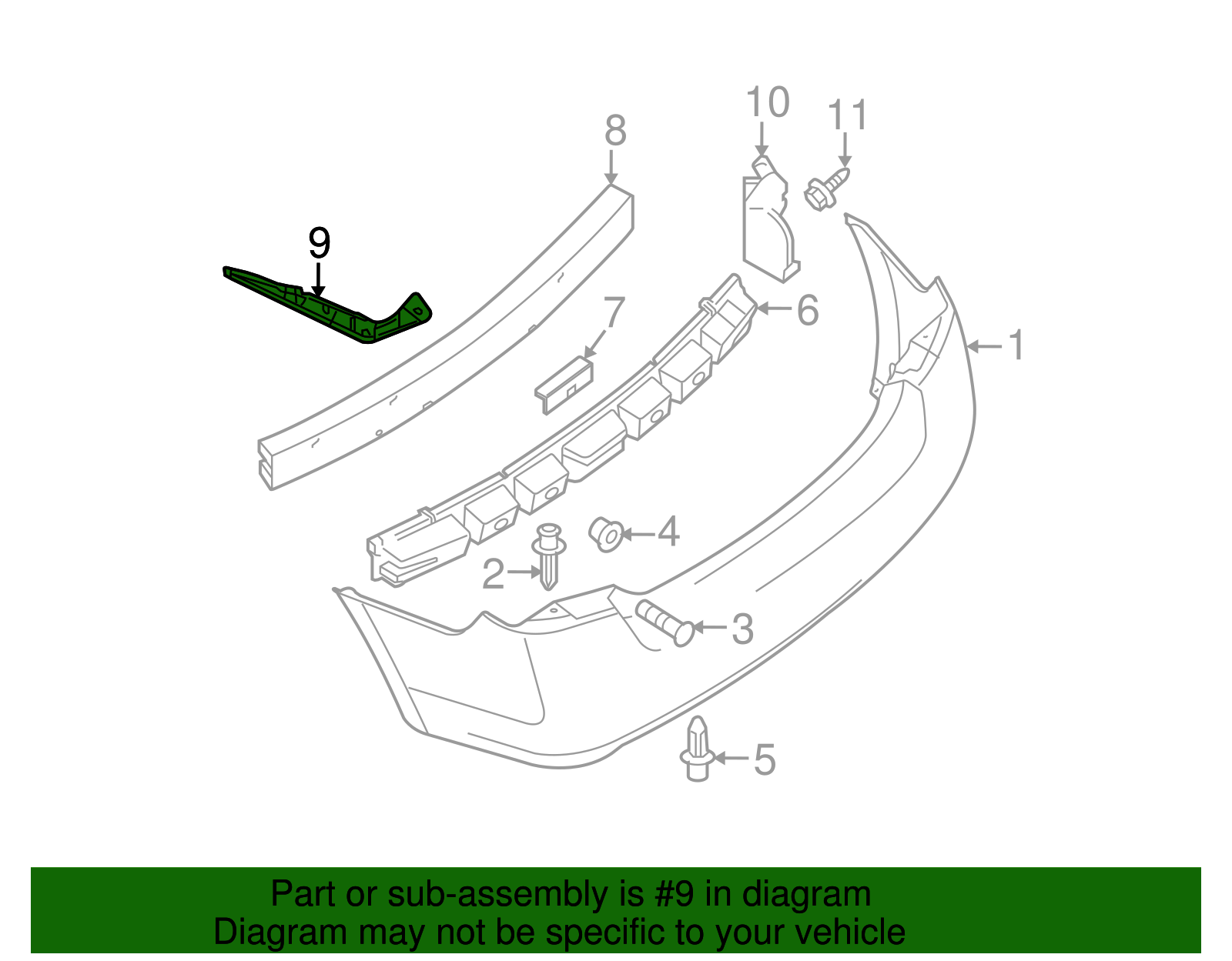 2007-2012 Nissan Sentra Side Retainer 85220-ET00A | Bill Kay Nissan Parts