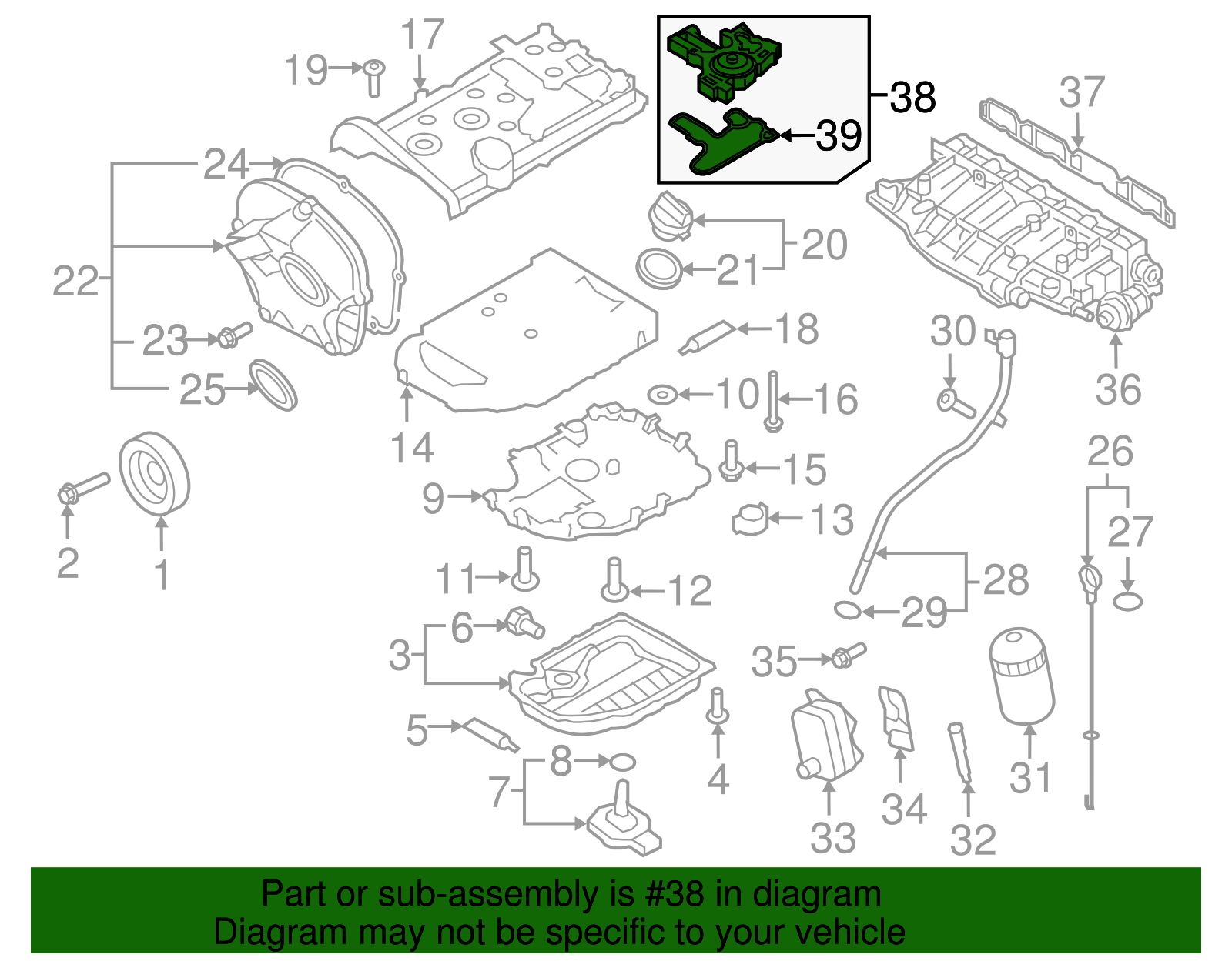 2012-2018 Audi Engine Crankcase Vent Valve 06H-103-495-AK | OEM Parts ...