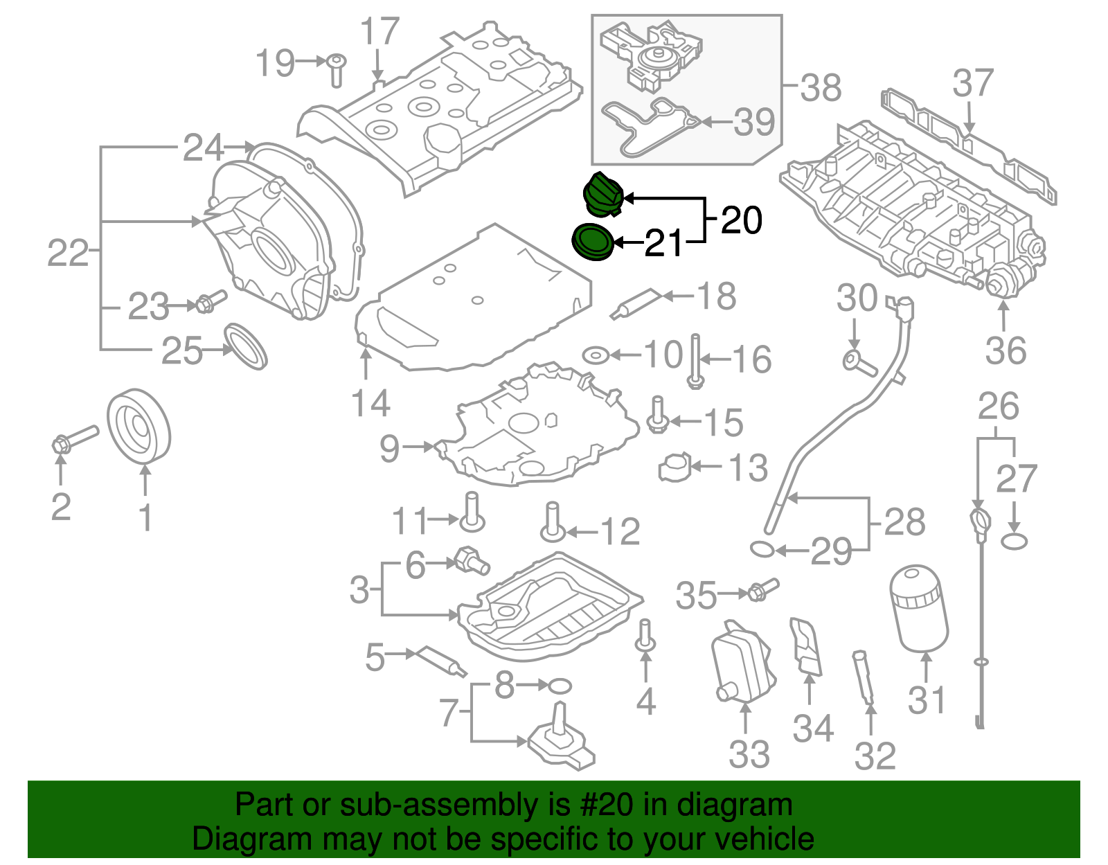06C-103-485-P - Filler Cap 2006-2018 Audi | Audi OEM Parts Guy