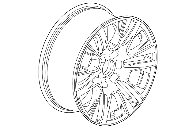 2025 GM 22x9-Inch Aluminum Split-Spoke Wheel 84802386 GM ...