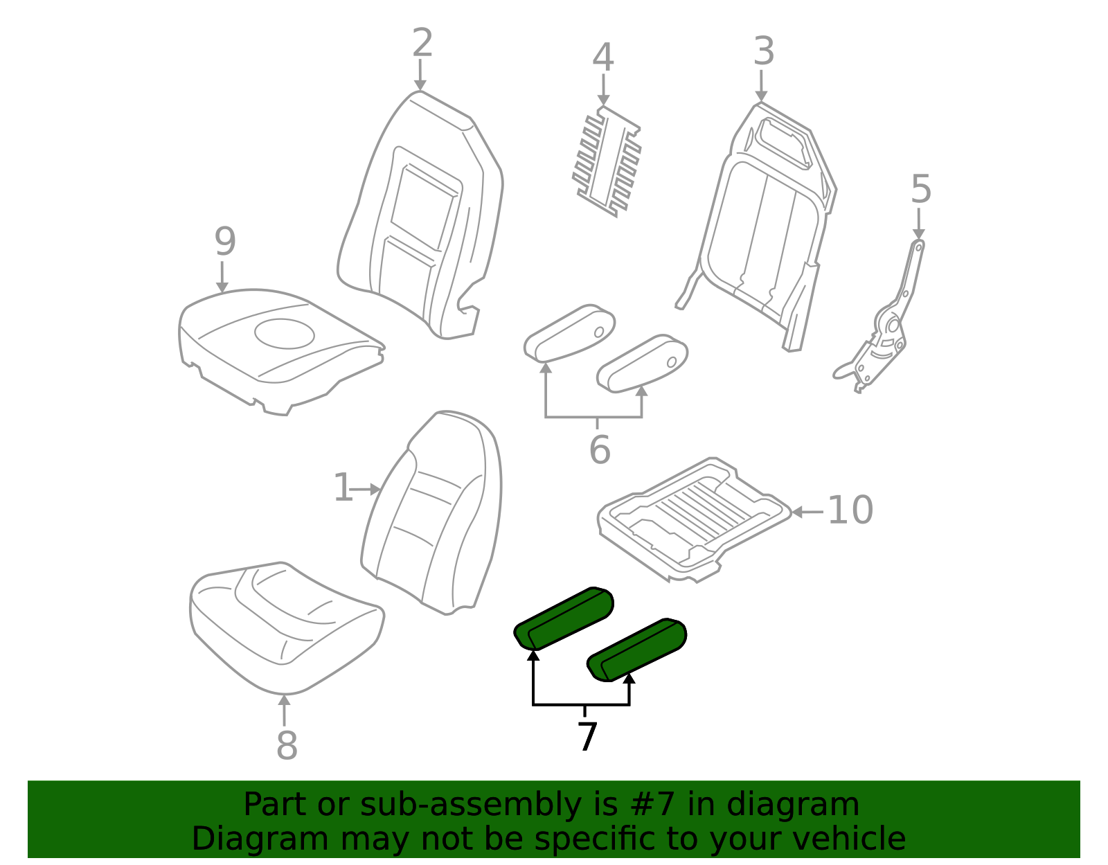 2009-2025 Ford | Seat Cover | BC2Z-1562900-BA | Walls' Ford Parts