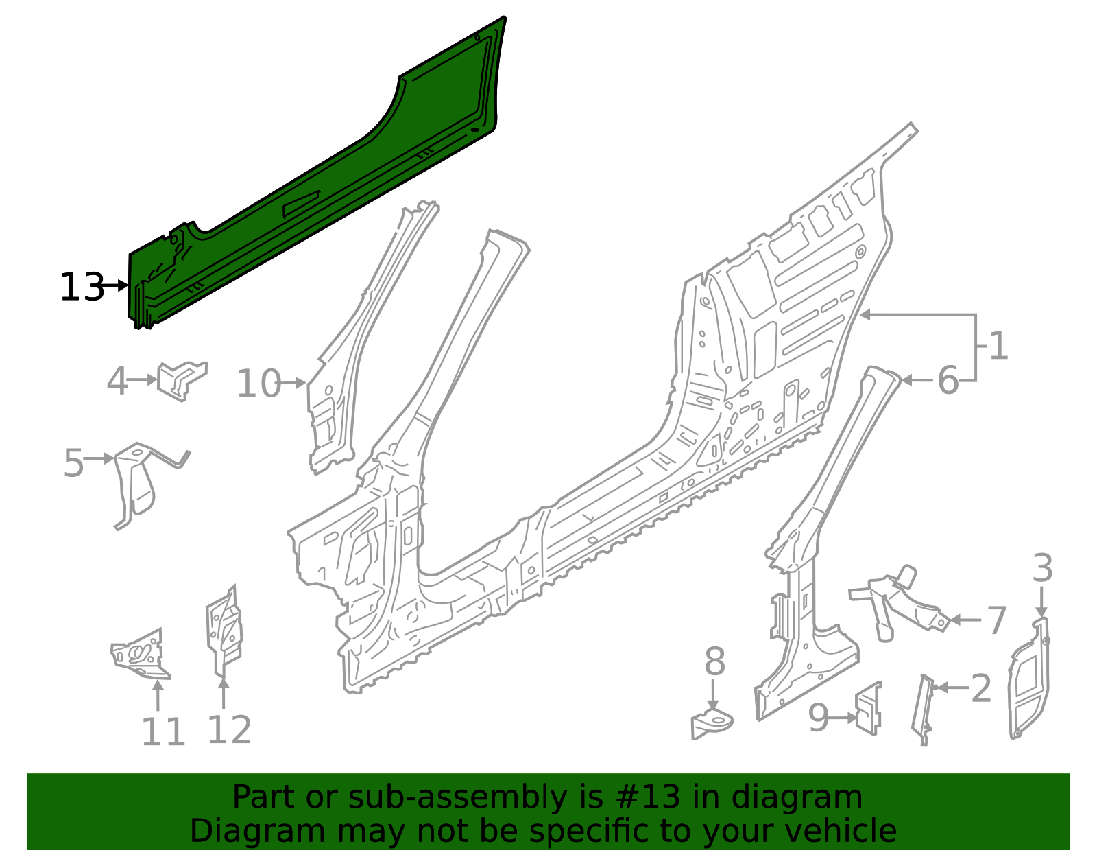 2014-2020 BMW 2014-2020 BMW - Inner Rocker 41-21-7-346-967 | BMW Parts ...