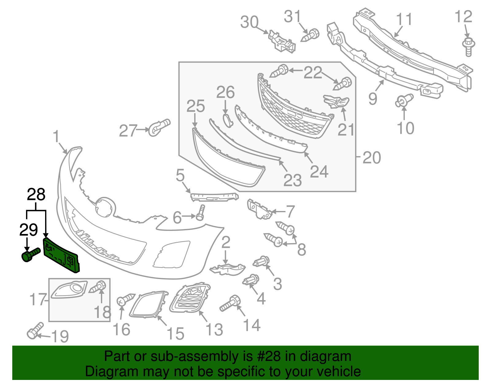 EH44-50-170A - License Panel 2010-2012 Mazda CX-7 | Florida Mazda Parts