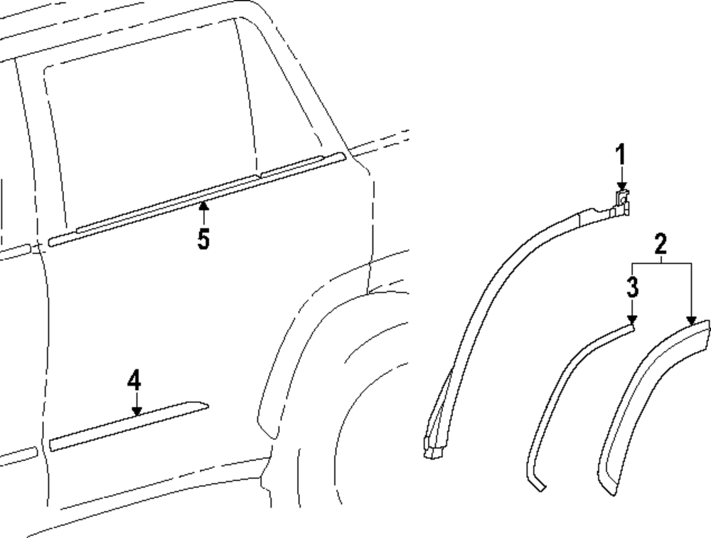 2023-2025 Toyota Sequoia Outer Molding 75061-0C010 | Toyota Parts Center