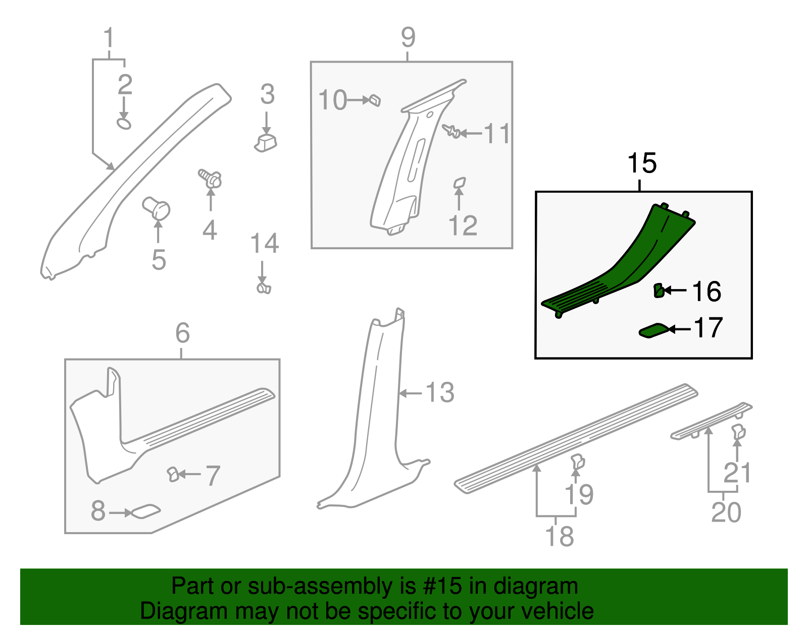 2002-2007 Saturn Vue Carpet Retainer 22730226 | Shop Matick Buick GMC