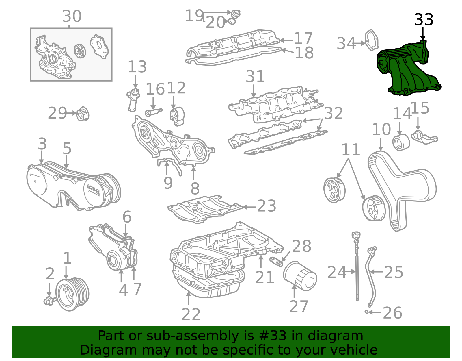 17109-20130 - Intake Plenum - 2004-2010 Toyota | OEM Genuine Toyota Parts