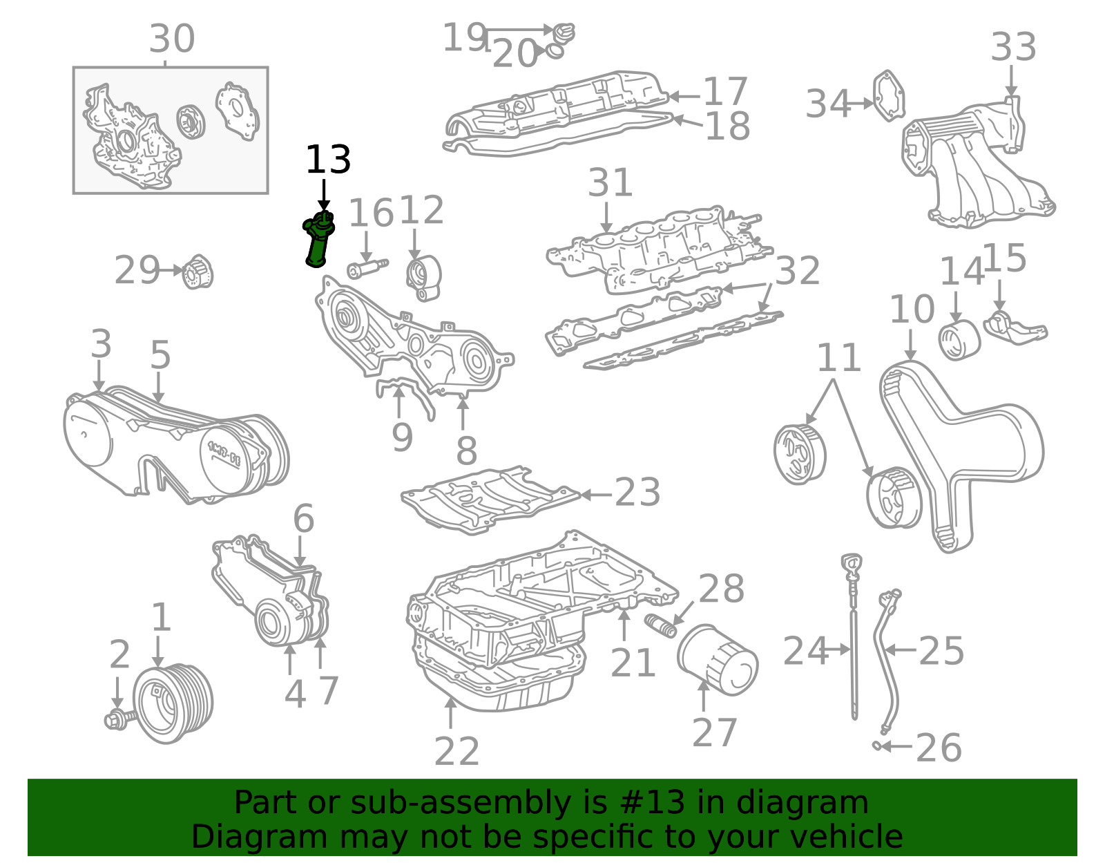 2001-2008 Toyota Belt Tensioner 13540-20030 | MotorMotor