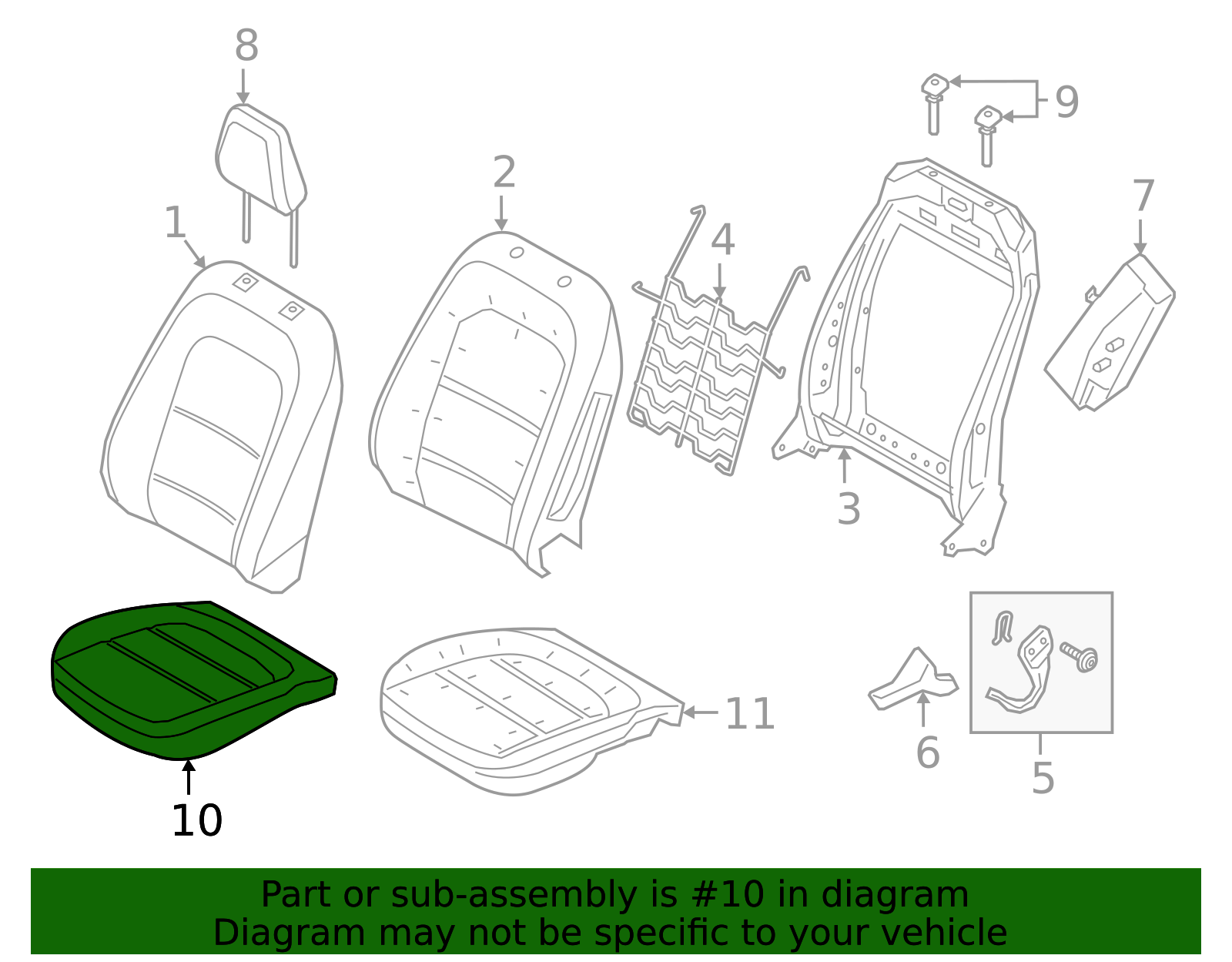 LJ6Z-7862901-AB - 2020-2021 Ford Escape - Seat Cover | Dealer Auto Parts