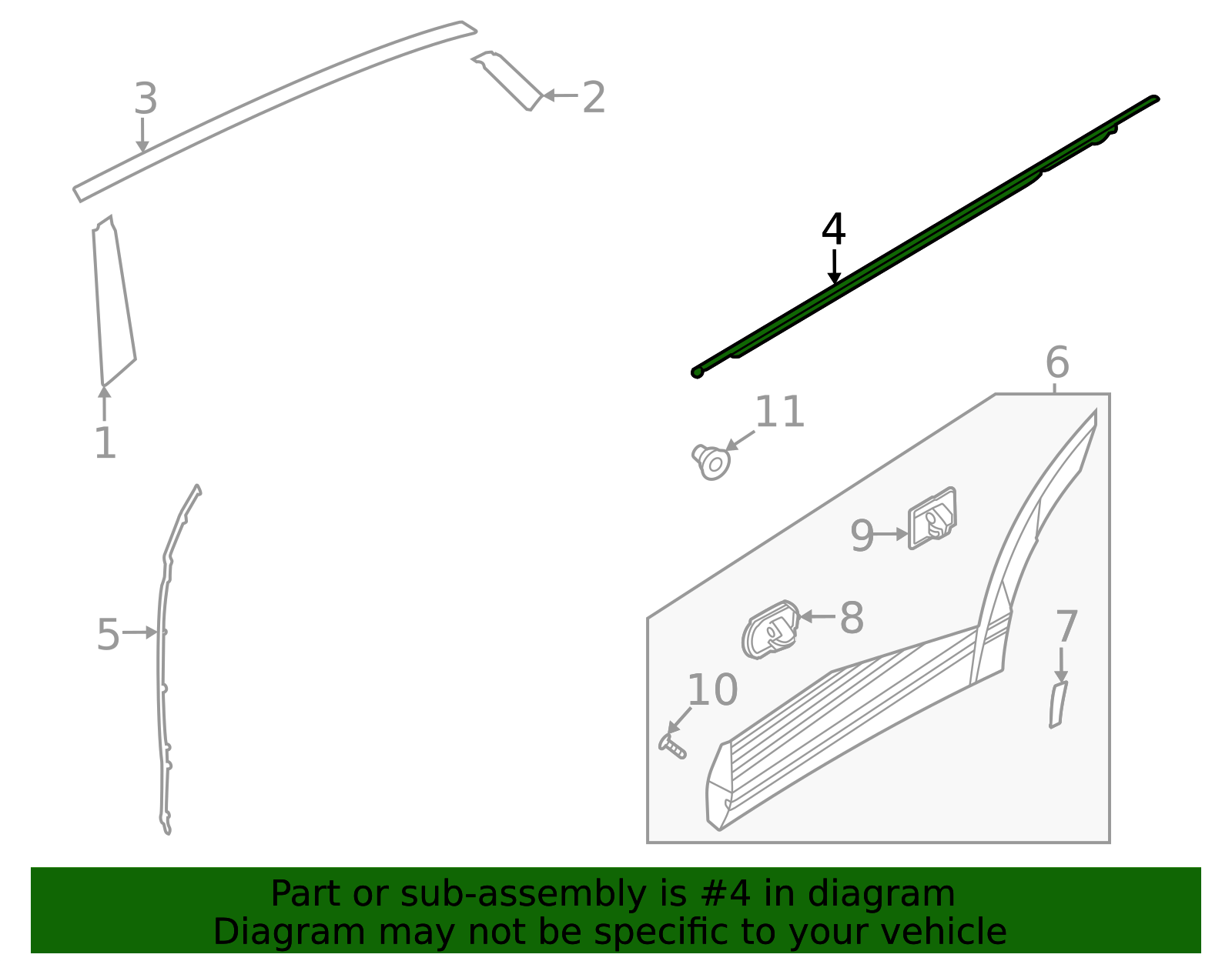 82210-PI000 - High-Quality Belt Molding for 2025 Hyundai Ioniq 5 ...
