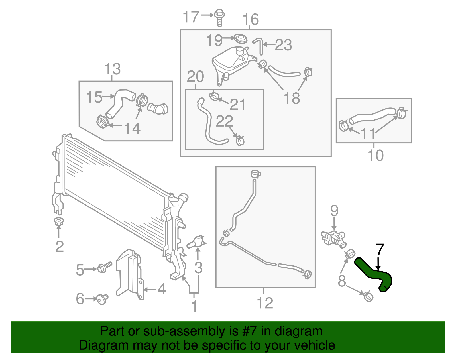2017-2020 Hyundai Elantra Radiator Coolant Hose 25411-F3300 | World OEM ...