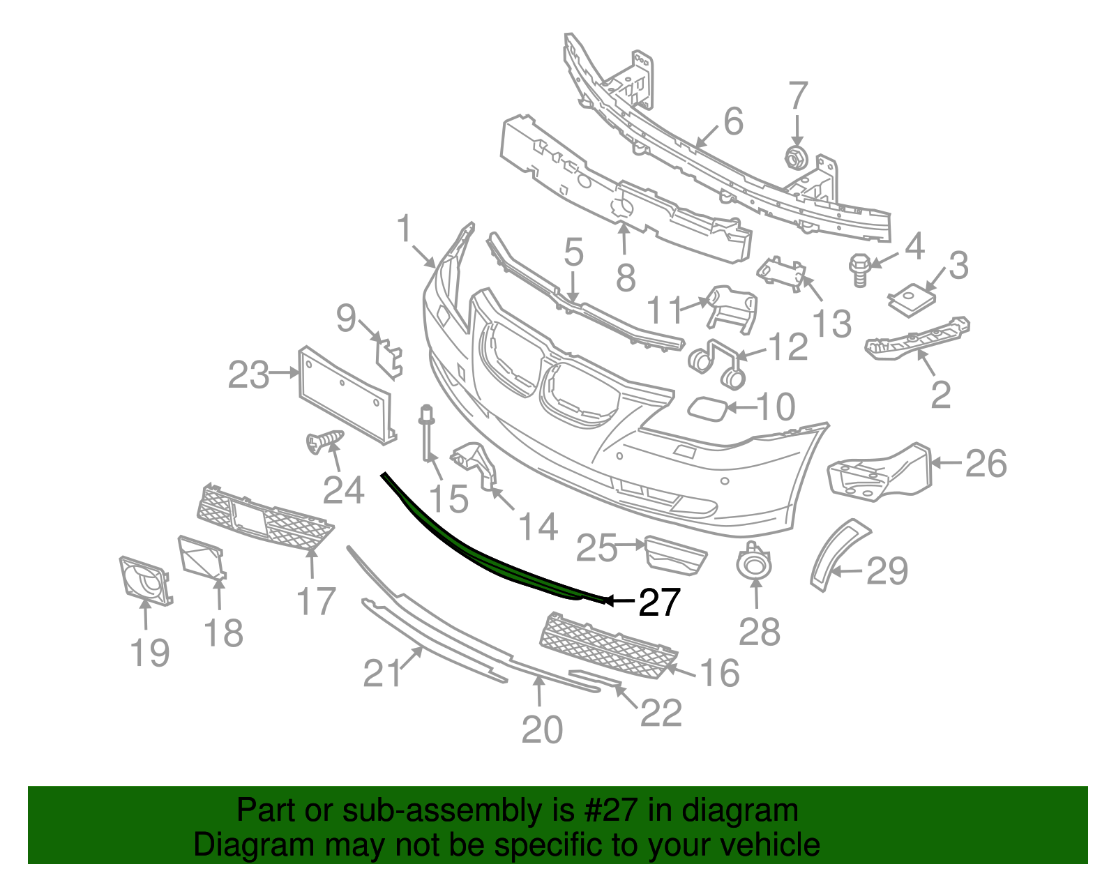 51117198363 - 2008-2010 BMW Spoiler (51-11-7-198-363) | BMW of South ...