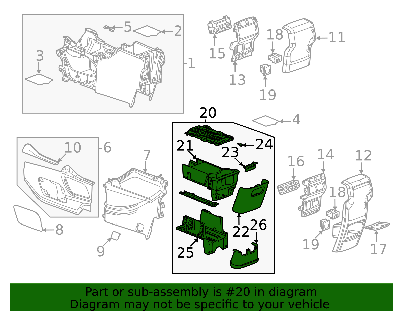 Console Compartment - Interior Storage Bin OEM | AutoNation Parts