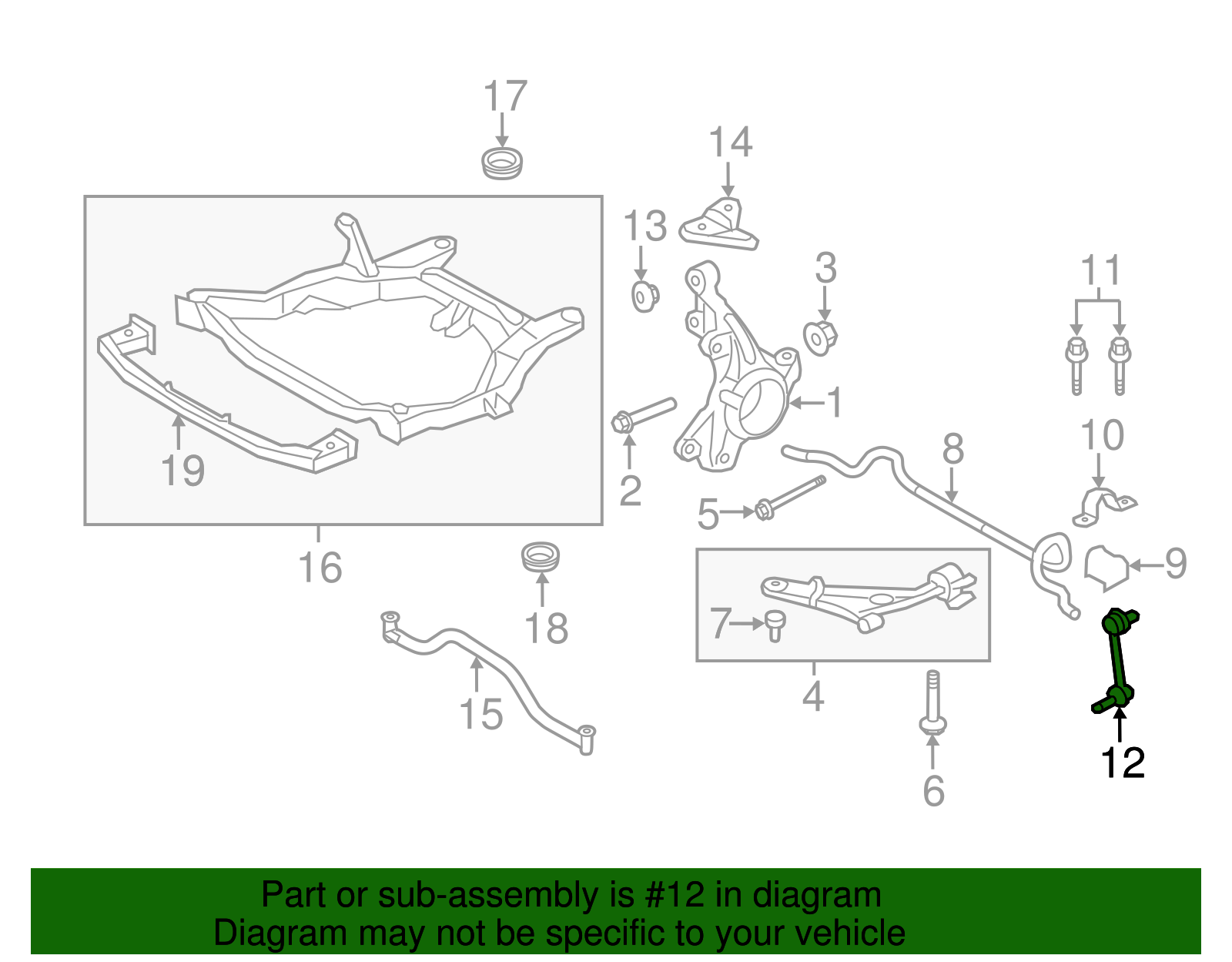 2007-2015 Ford Stabilizer Link 7T4Z-5K483-A | OEM Parts Online