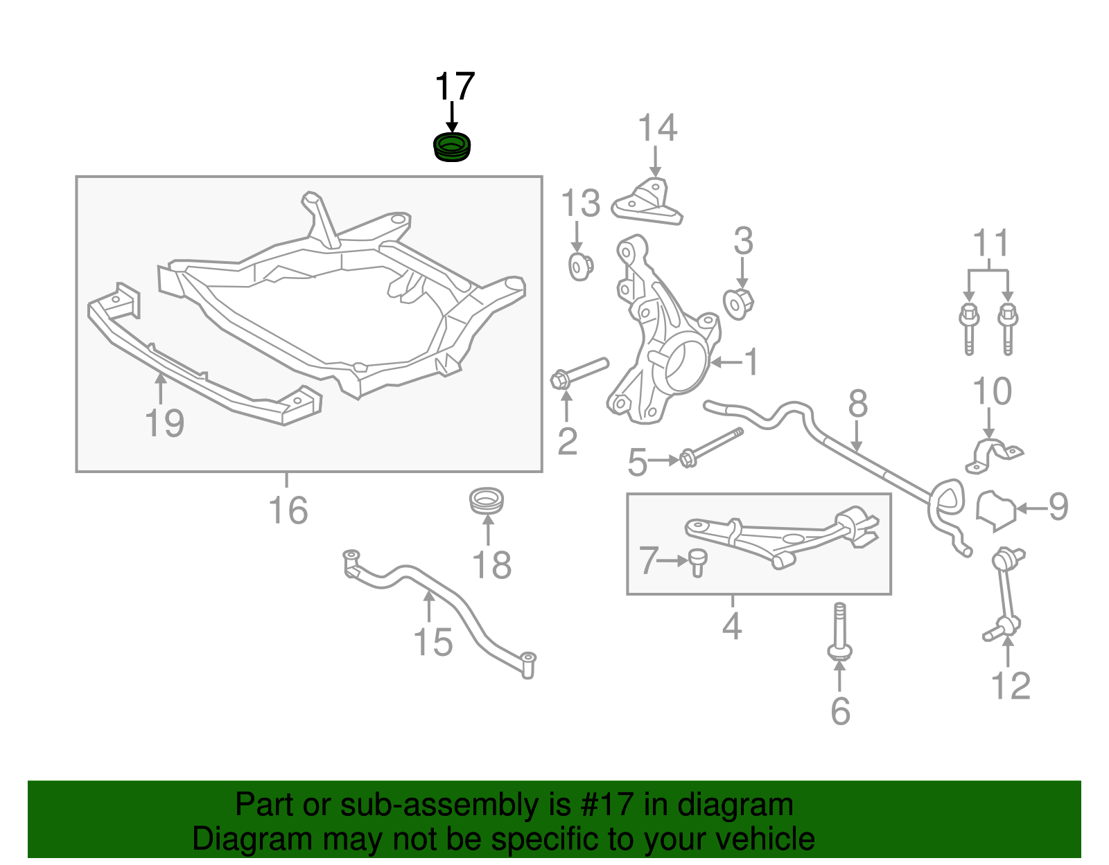 2011-2015 Ford | Engine Cradle Lower Insulator | BT4Z-5400155-A | Walls' Ford Parts