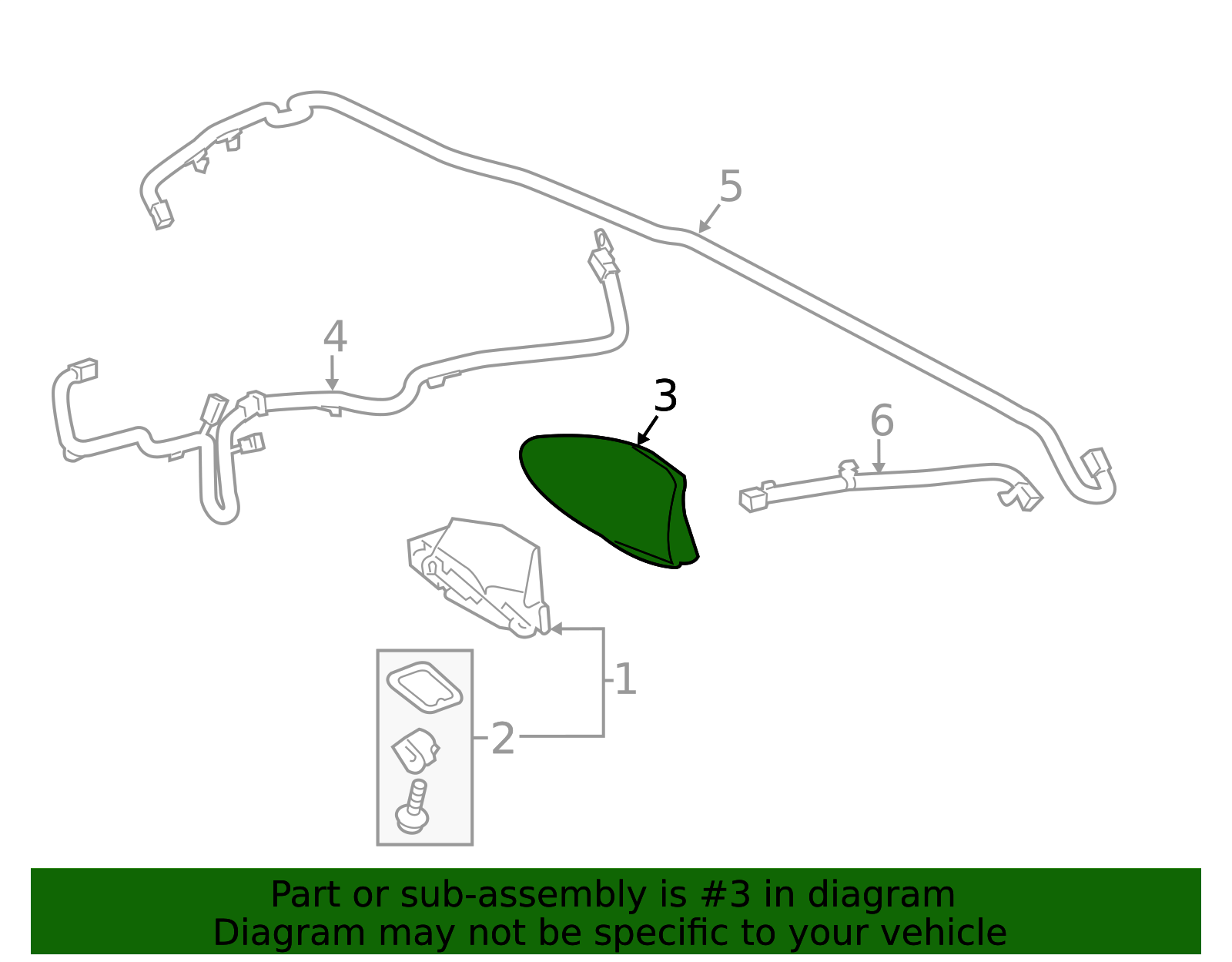 2016-2022 Toyota Radio Antenna Cover 86077-47010-B3 | Lithia Toyota Parts