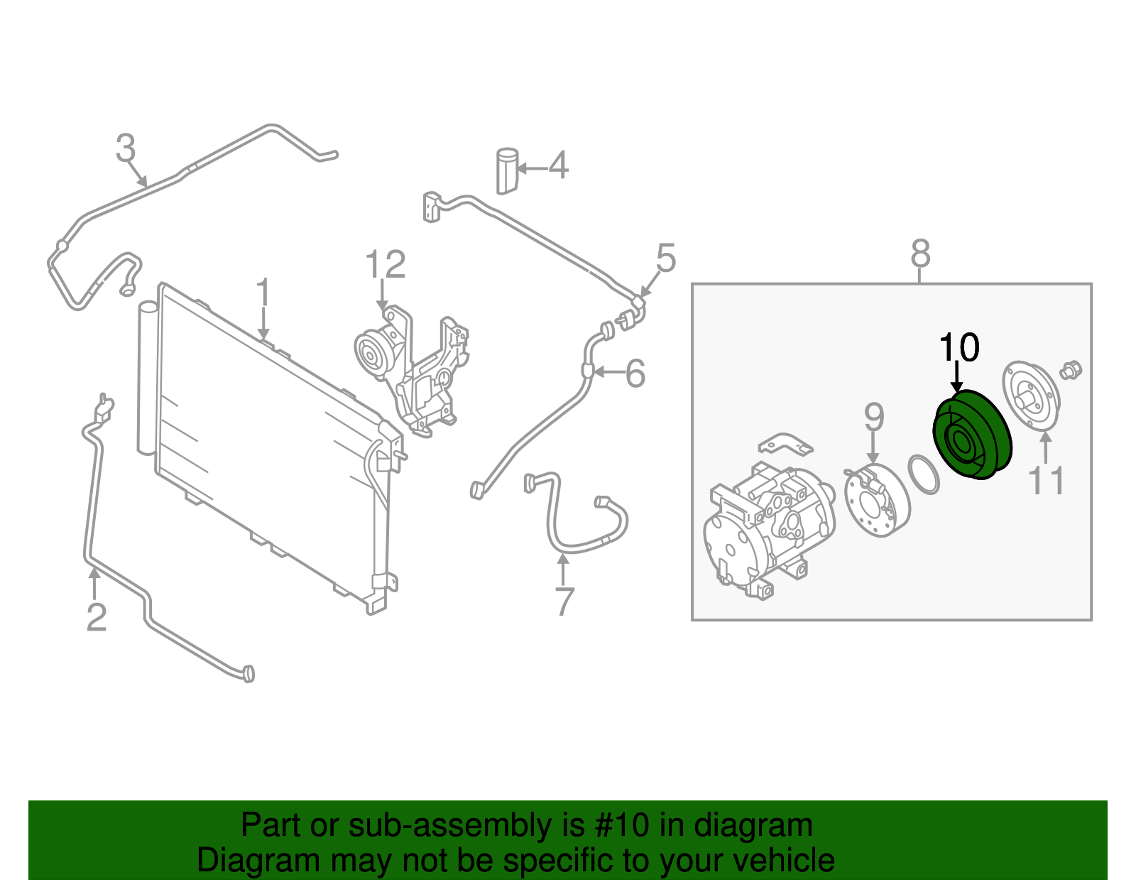 97643-4E000 - Pulley 2003-2006 Kia Sorento | Kia.Parts Store