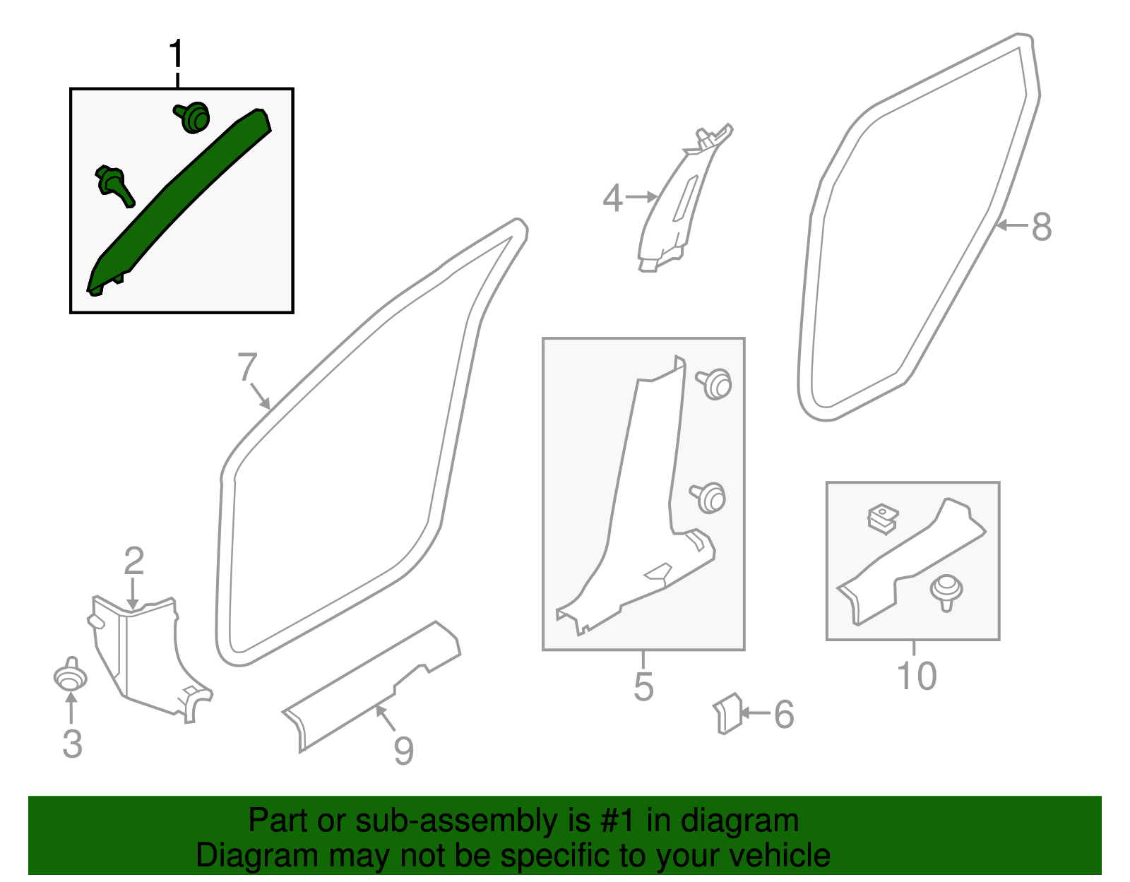 76911-5HA0A - High-Quality Body A-Pillar Trim Panel for 2015-2020 ...