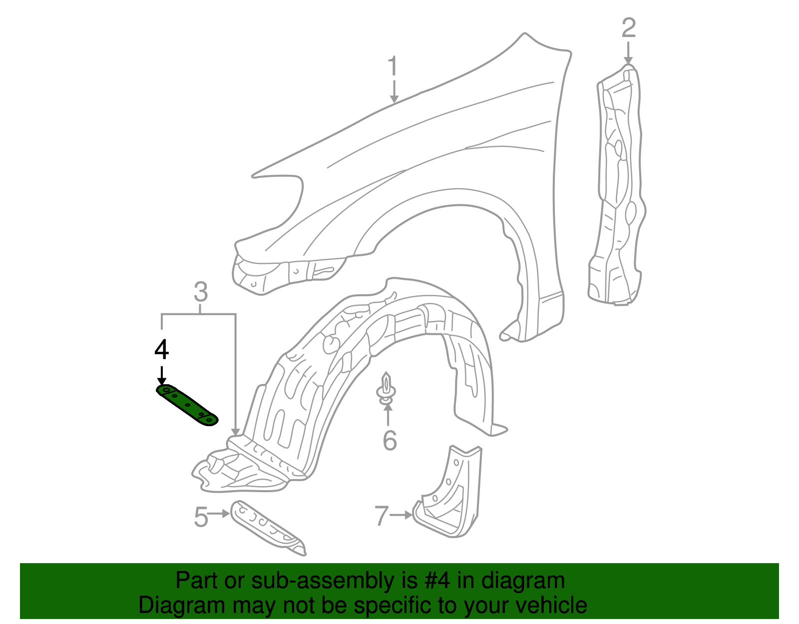 53879-02040 - Fender Liner Retainer - 2005-2008 Toyota | Nucar Toyota ...