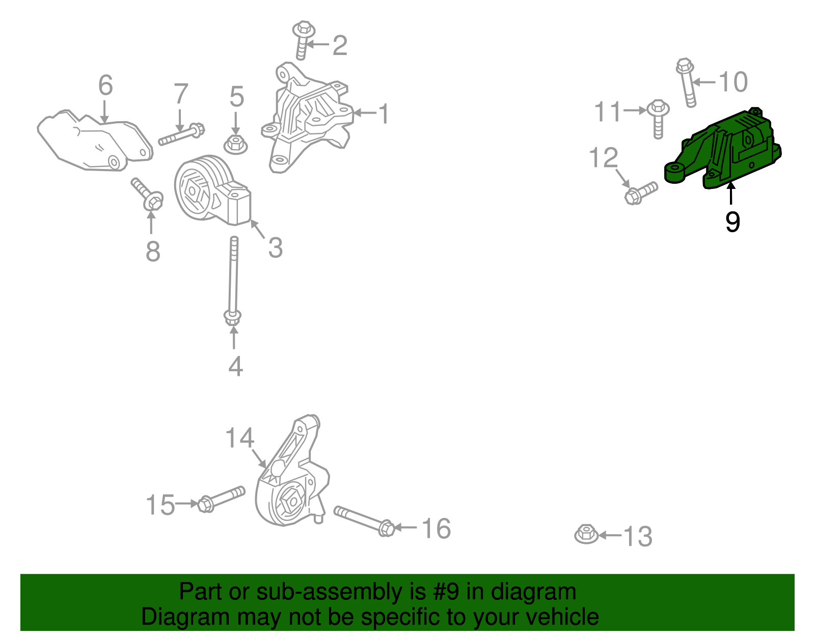 2016-2020 Buick Envision Trans Mount 84160409 | Shop Matick Buick GMC