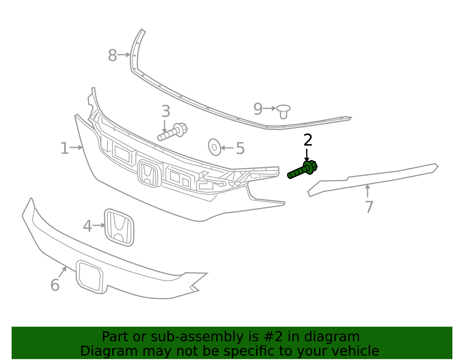 93913-15320 - Screw Tapping (5X16) (Po) - 2016-2020 Honda Civic | Honda ...
