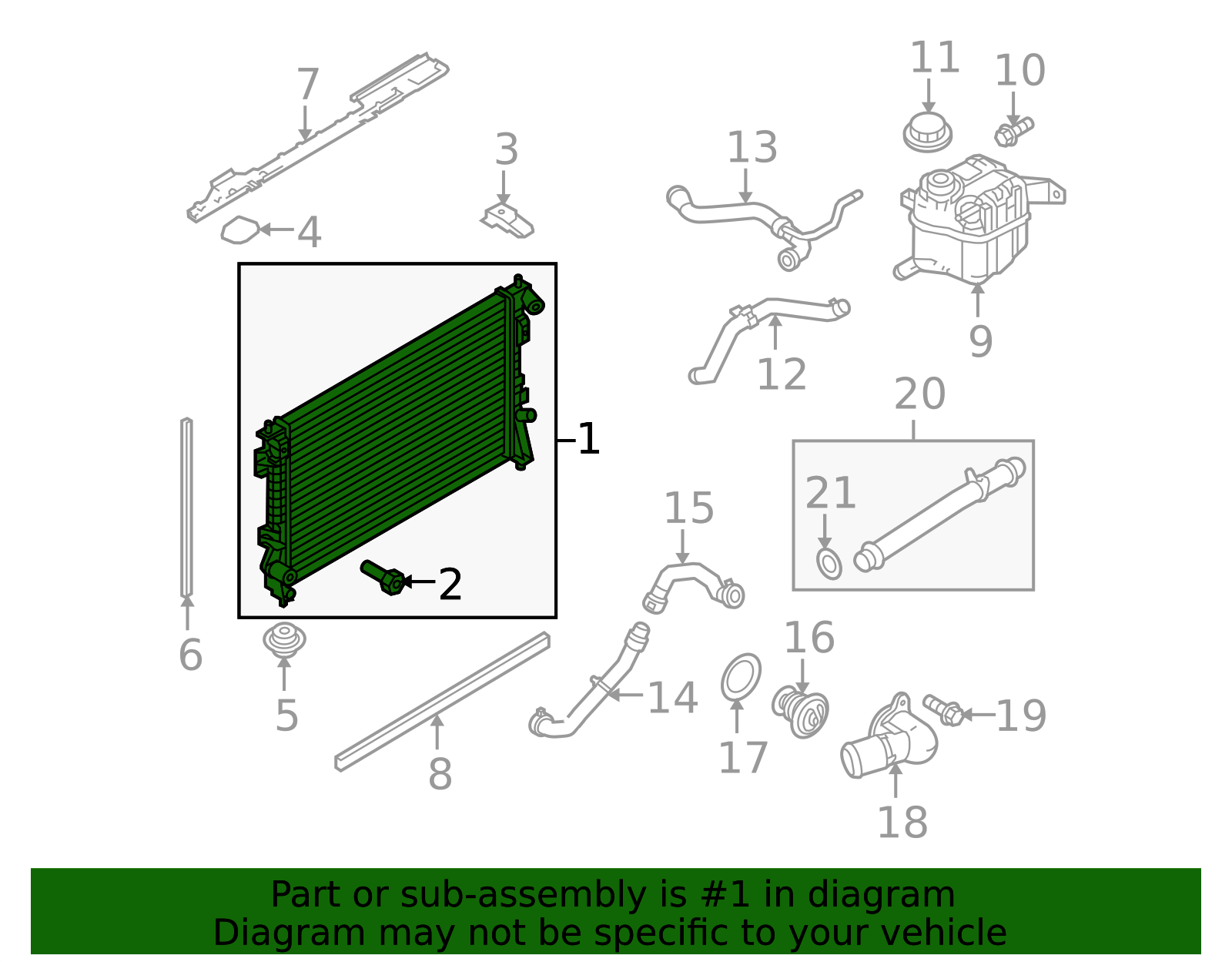 EG1Z-8005-B - Radiator 2013-2019 Ford | Ford Parts Direct