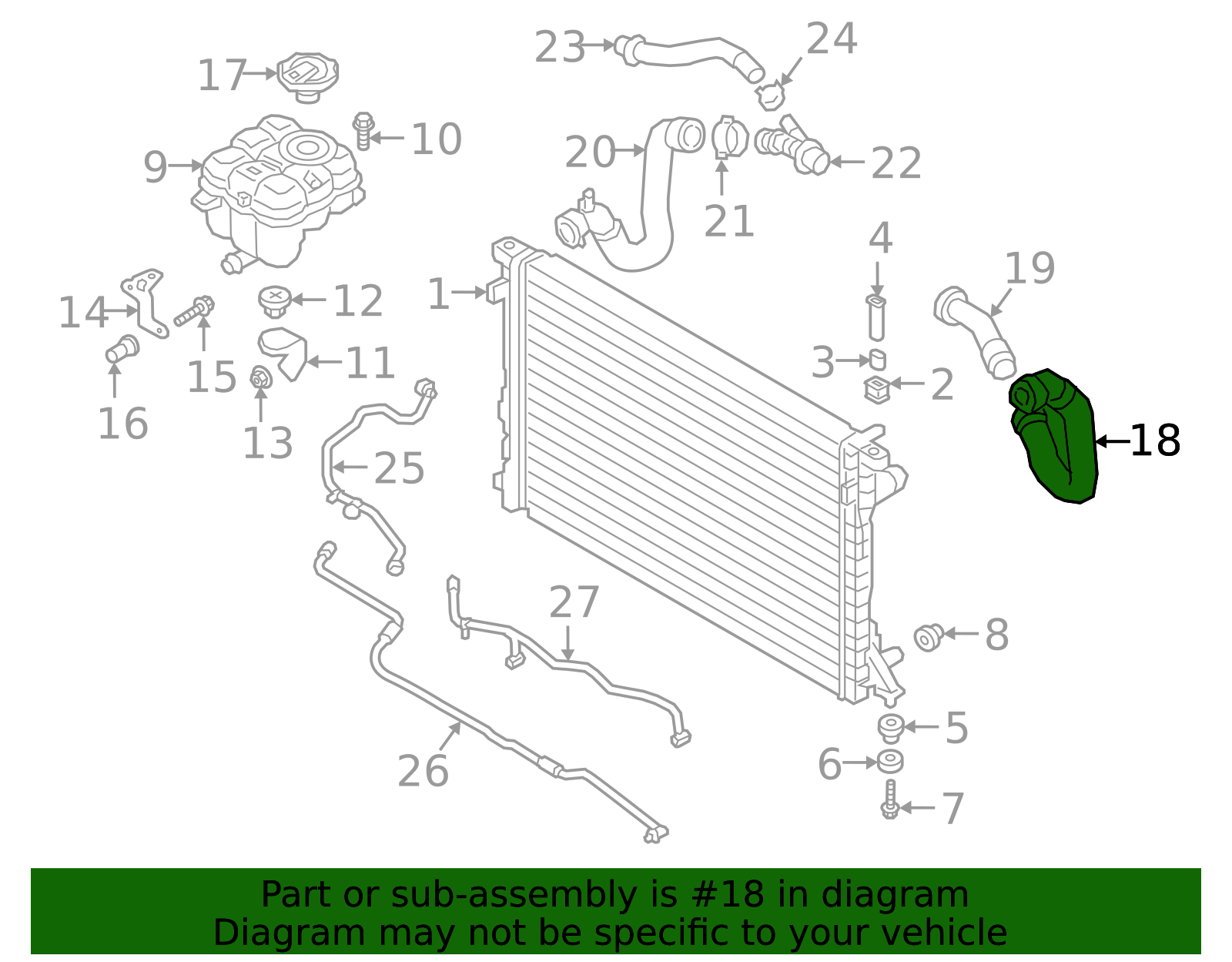 4M0-122-101-DR - Audi Upper Hose 2019-2025 Audi | Performance Auto Parts