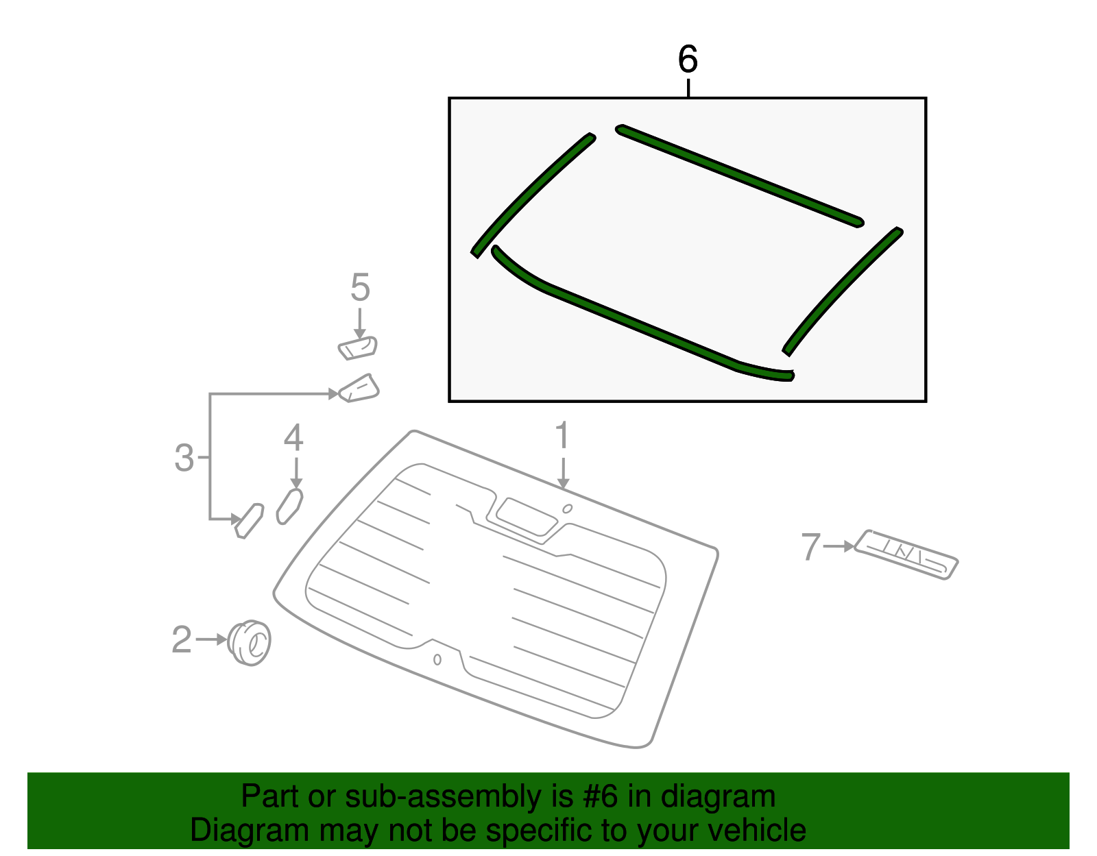04733-SWA-000 - 2007-2011 Honda CR-V - Rubber Set Rear Windshield Dam ...