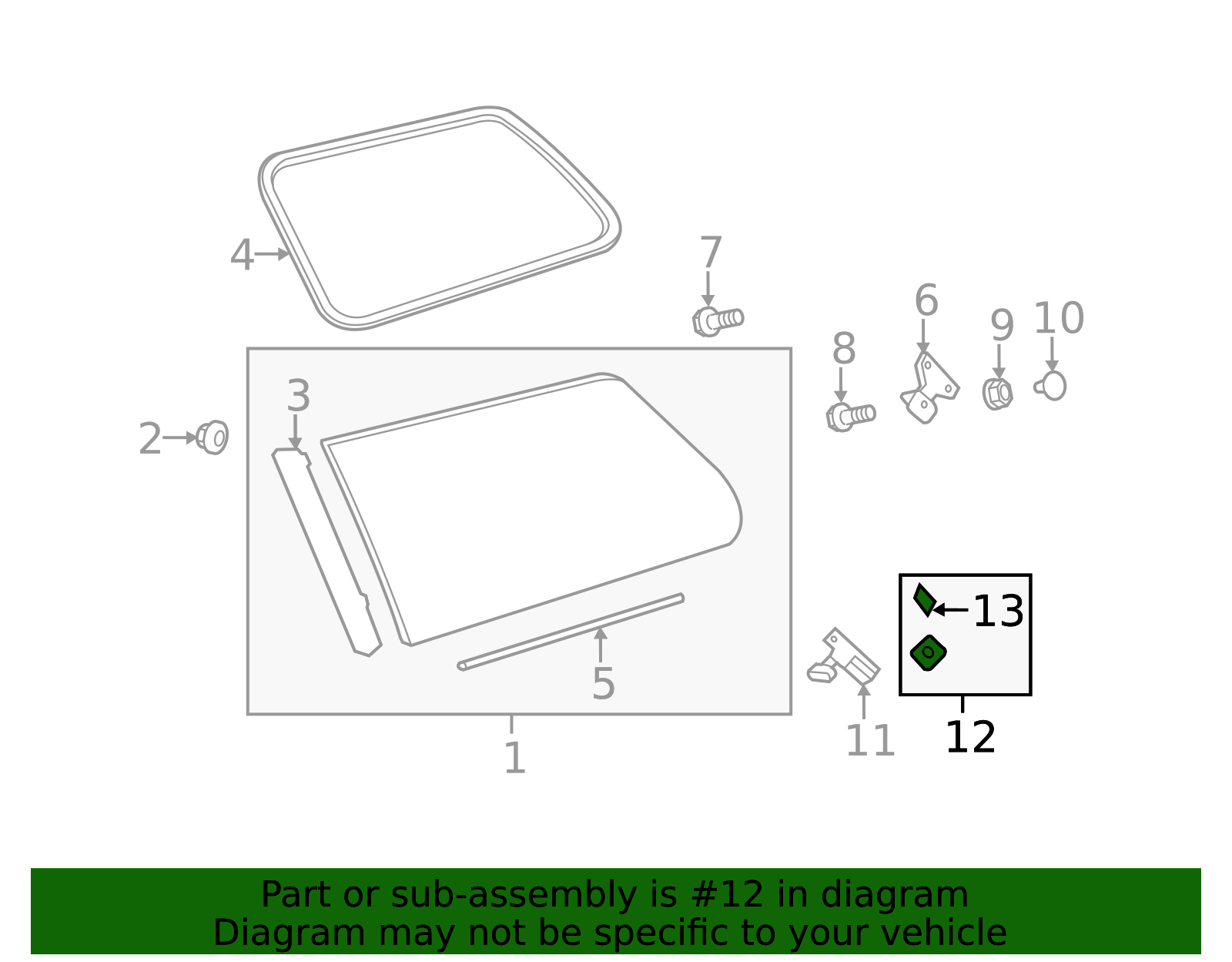 Genuine Toyota Quarter Glass Bracket part# 62915-08030 for 2011-2020 ...