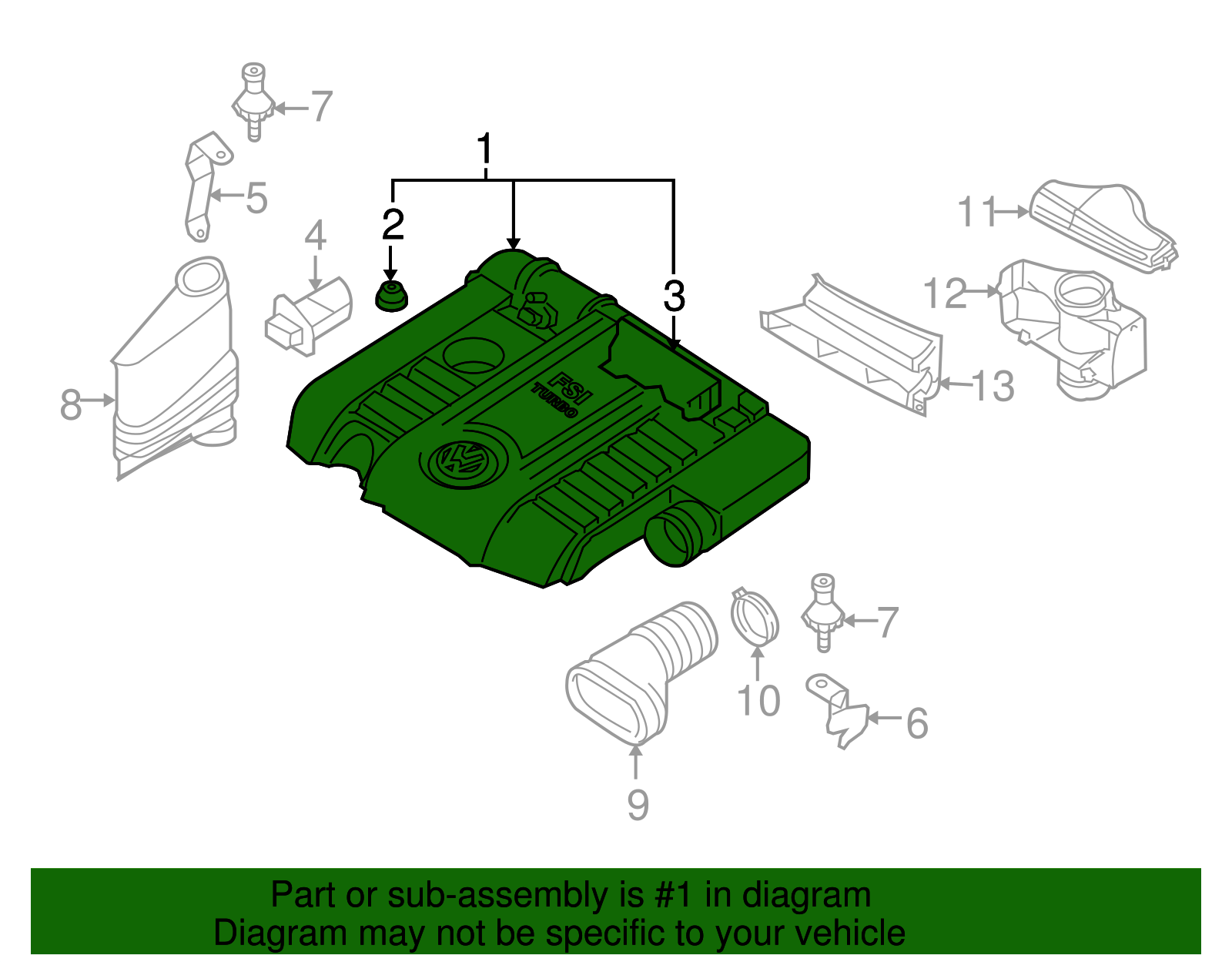 2006-2009 Volkswagen Air Cleaner Assembly 06F-133-837-AH | OEM Parts Online