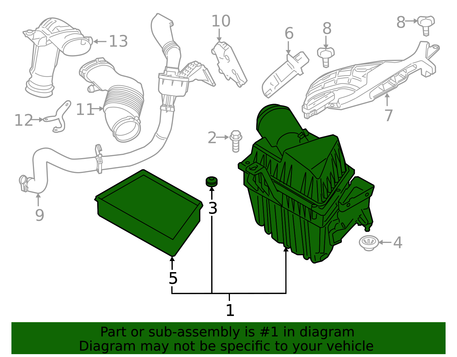 LR053014 - Air Cleaner Assembly - 2012 2013 Land Rover Range Rover ...