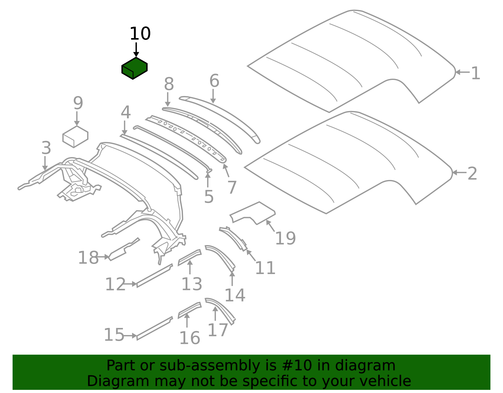 54-34-2-758-516 - High-Quality Convertible Top Hardware Kit for 2009 ...