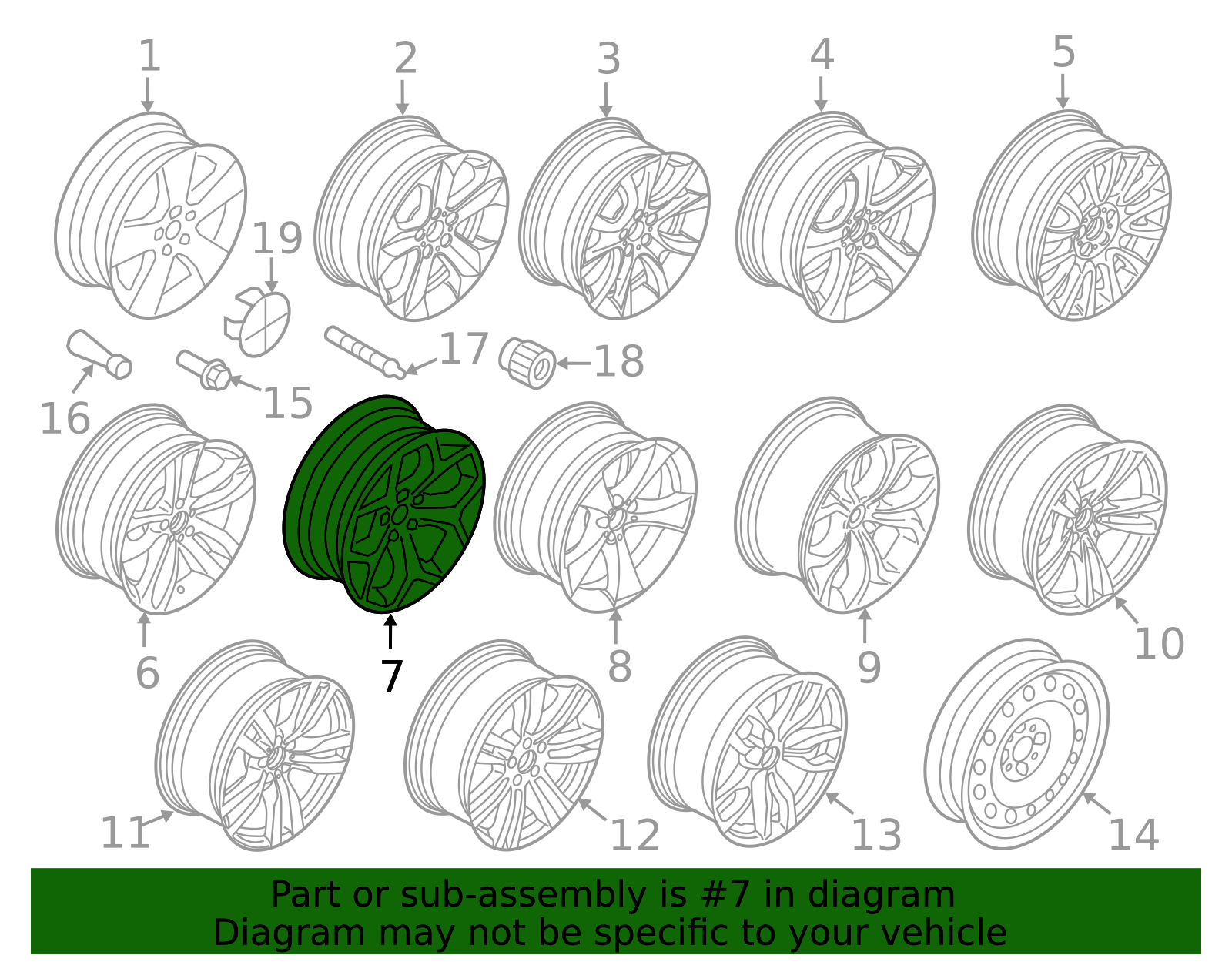 Genuine BMW 36-11-6-794-696 | 20" Style 214 Y-Spoke Black Light Alloy ...
