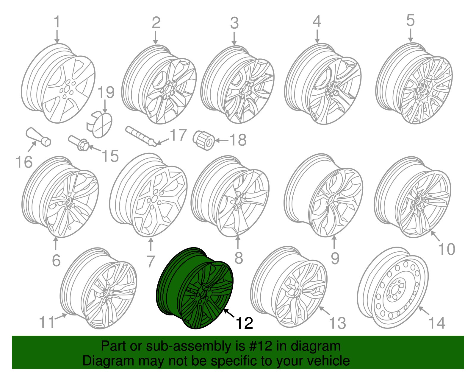 36-11-7-846-834 - Wheel Alloy - 2013 2014 BMW X6 | BMWPartsHub